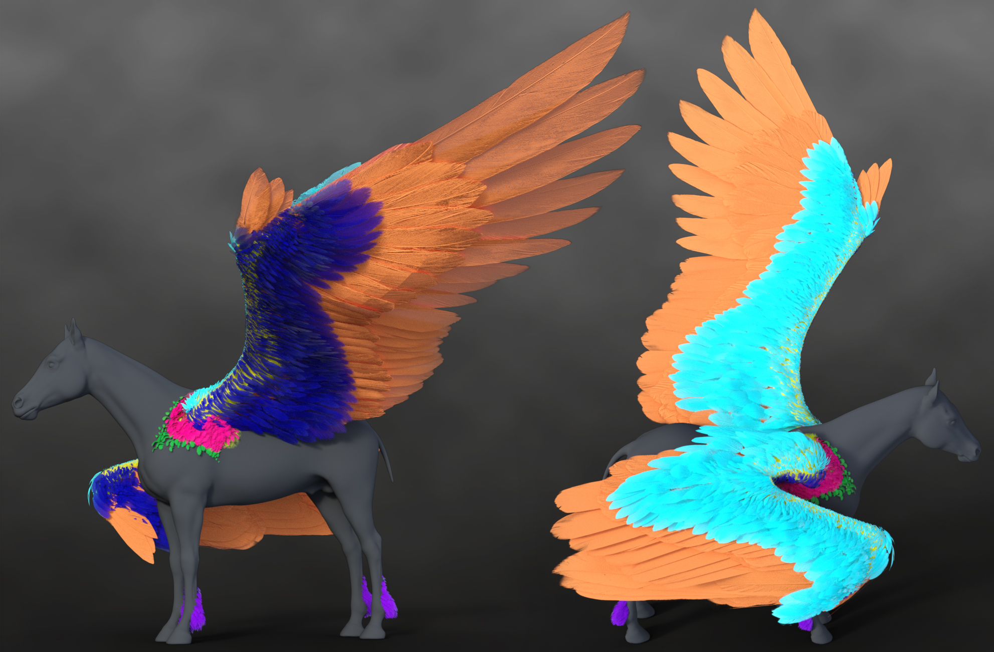 Pegasus Wings for the Daz Horse 3 | Daz 3D