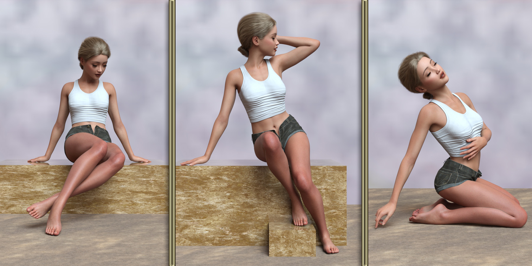 Posing Me Softly Poses for Ally 9 | Daz 3D