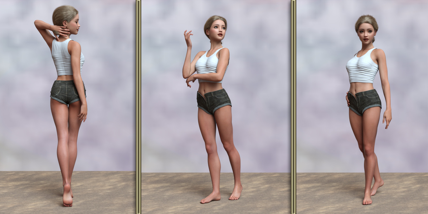 Posing Me Softly Poses for Ally 9 | Daz 3D