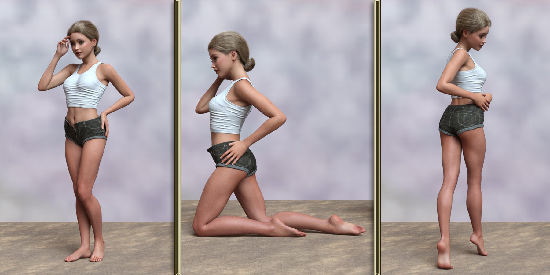 Posing Me Softly Poses for Ally 9 | Daz 3D