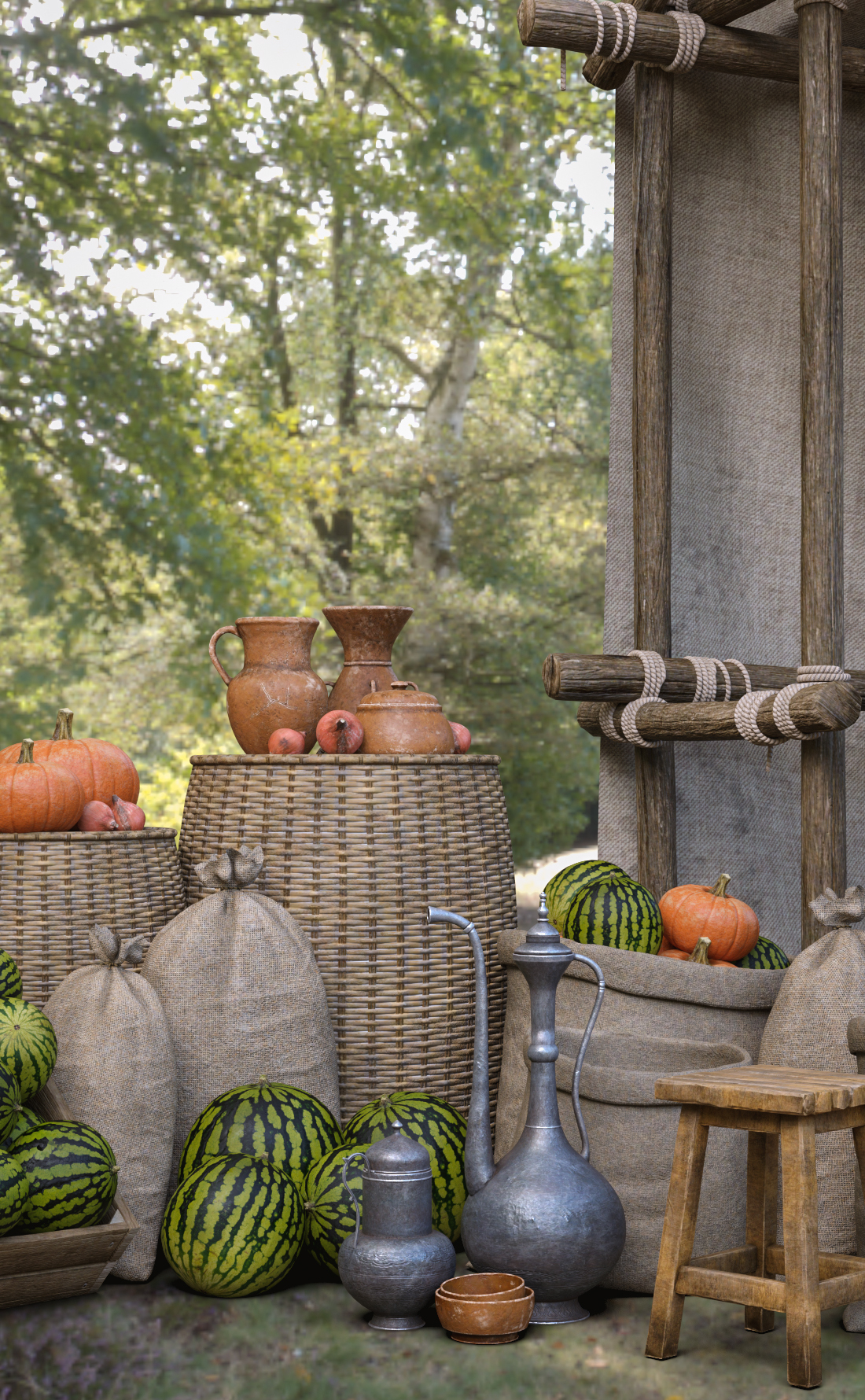 Medieval Land 01 Market | Daz 3D
