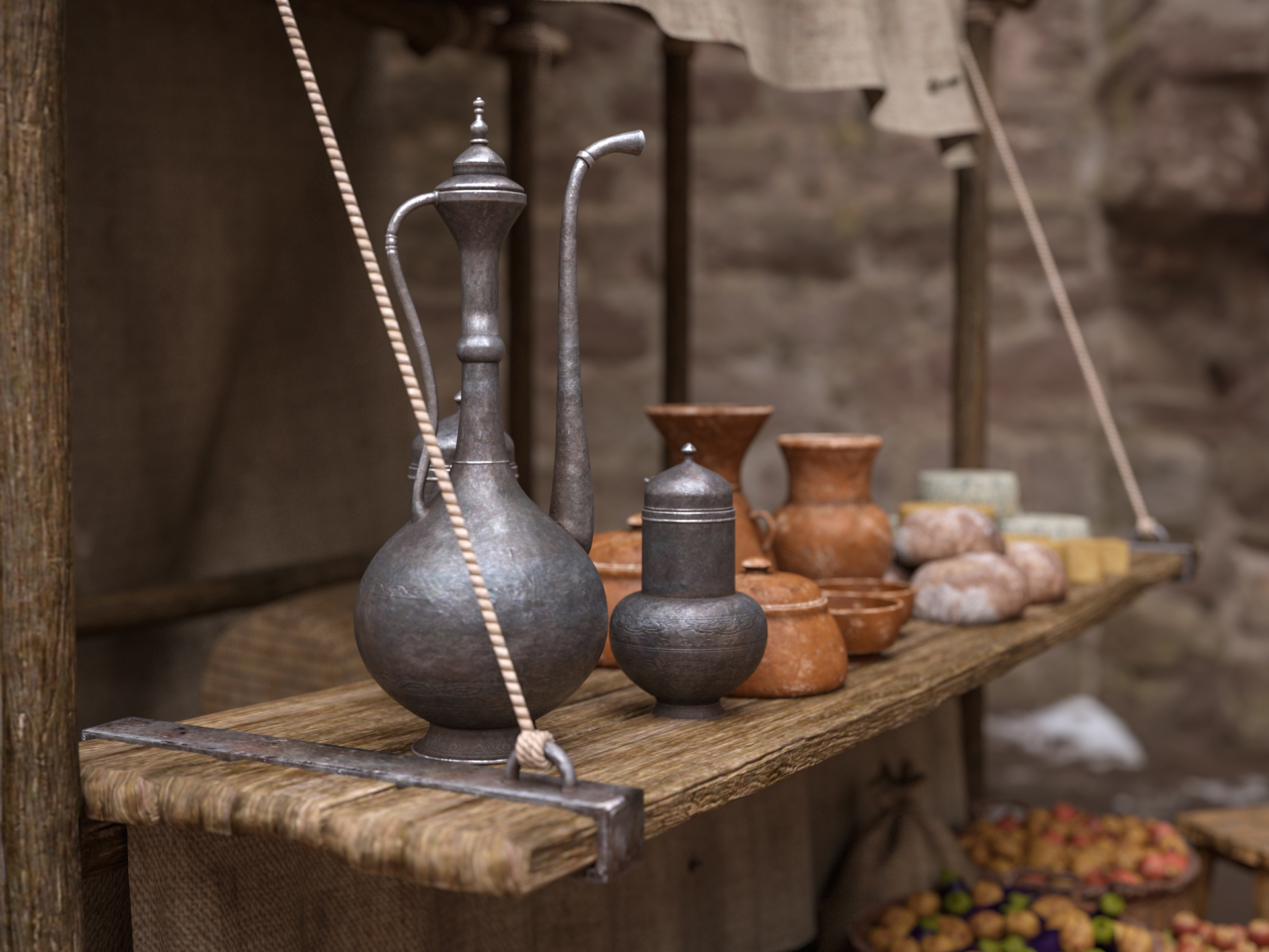Medieval Land 01 Market | Daz 3D