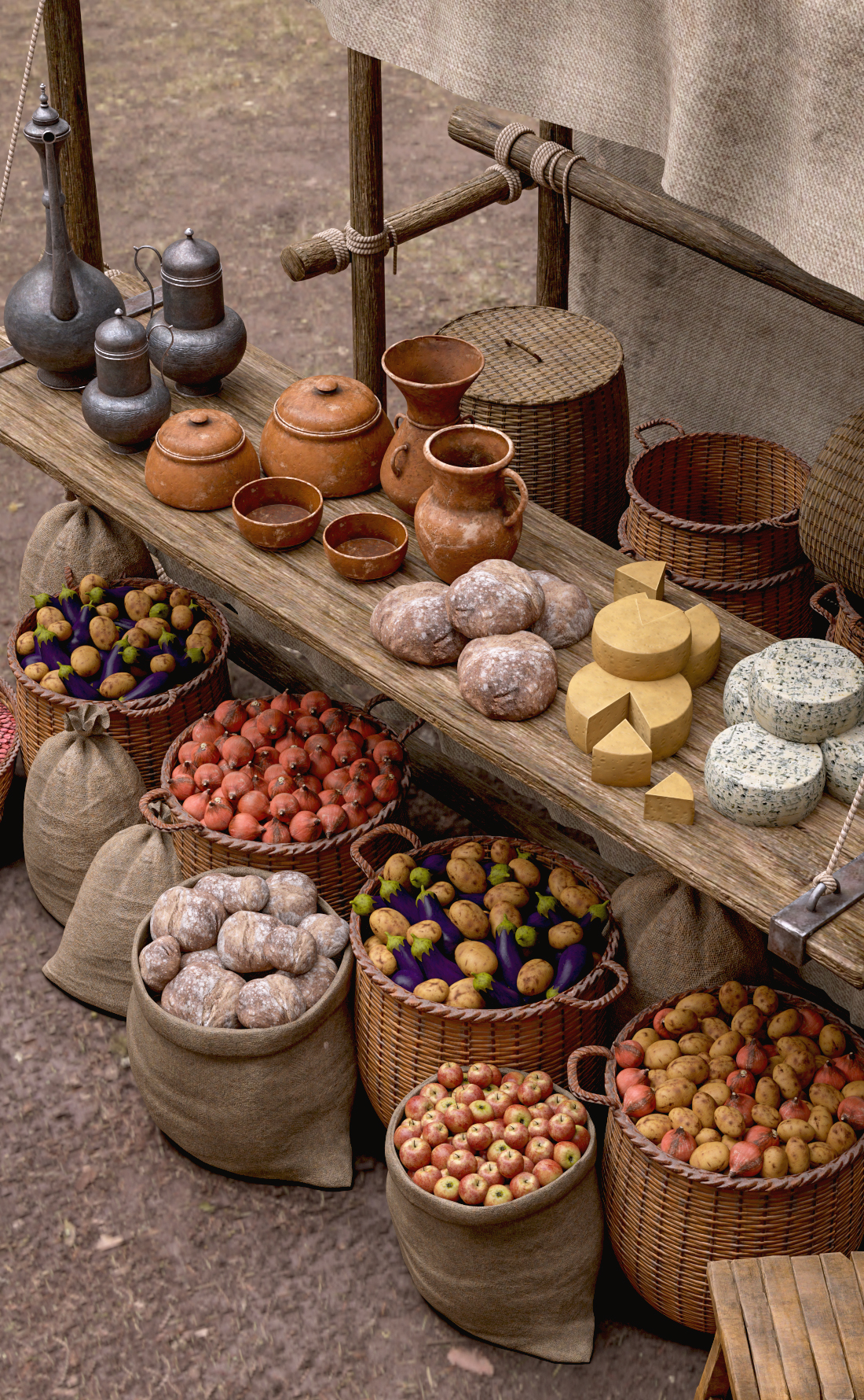 Medieval Land 01 Market | Daz 3D