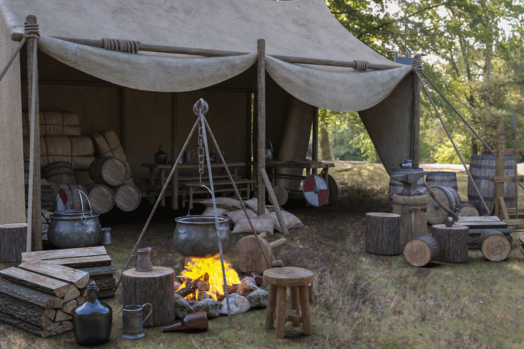 Medieval Land 02 Camp | Daz 3D