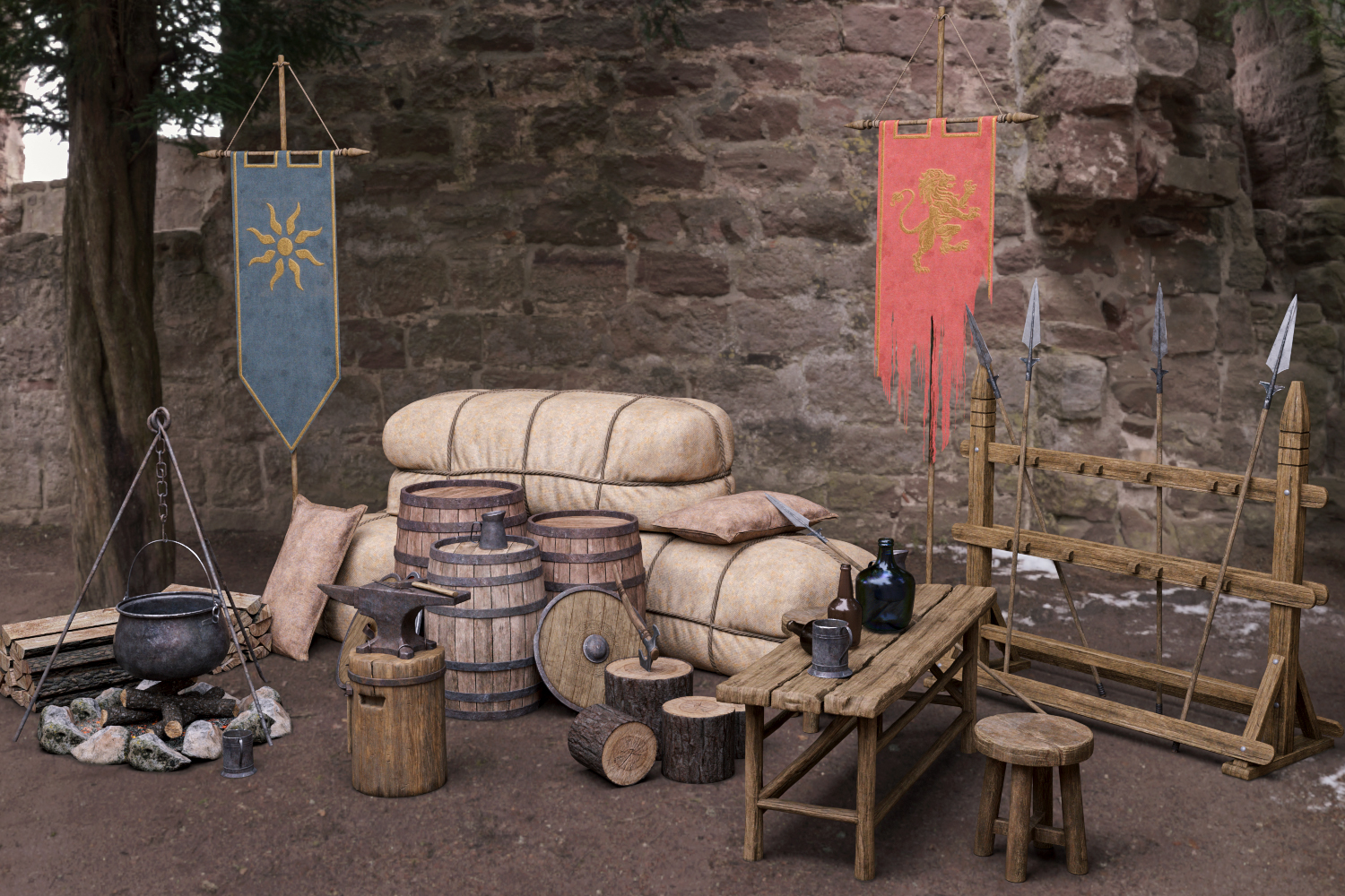 Medieval Land 02 Camp | Daz 3D