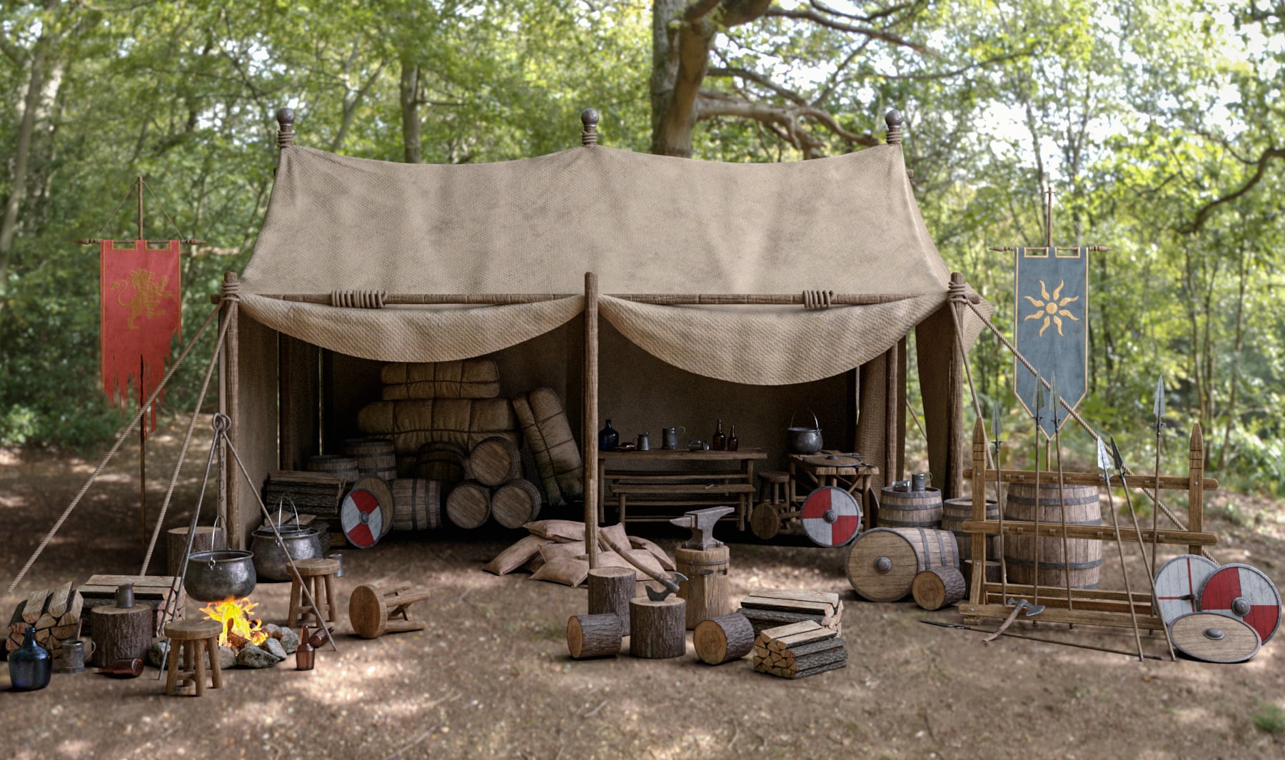 Medieval Land 02 Camp | Daz 3D