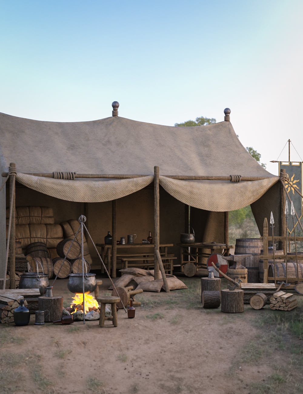 Medieval Land 02 Camp | Daz 3D