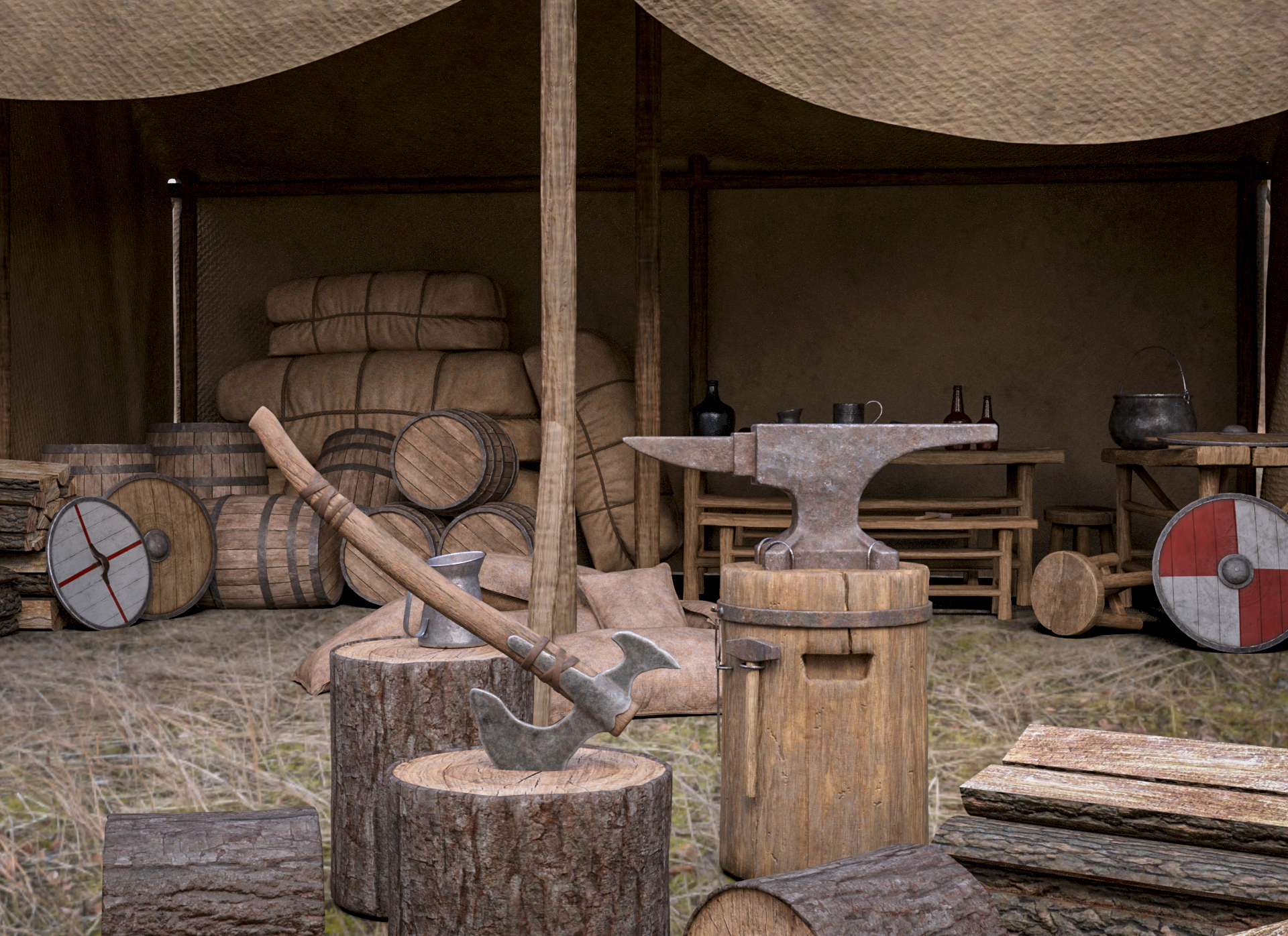 Medieval Land 02 Camp | Daz 3D