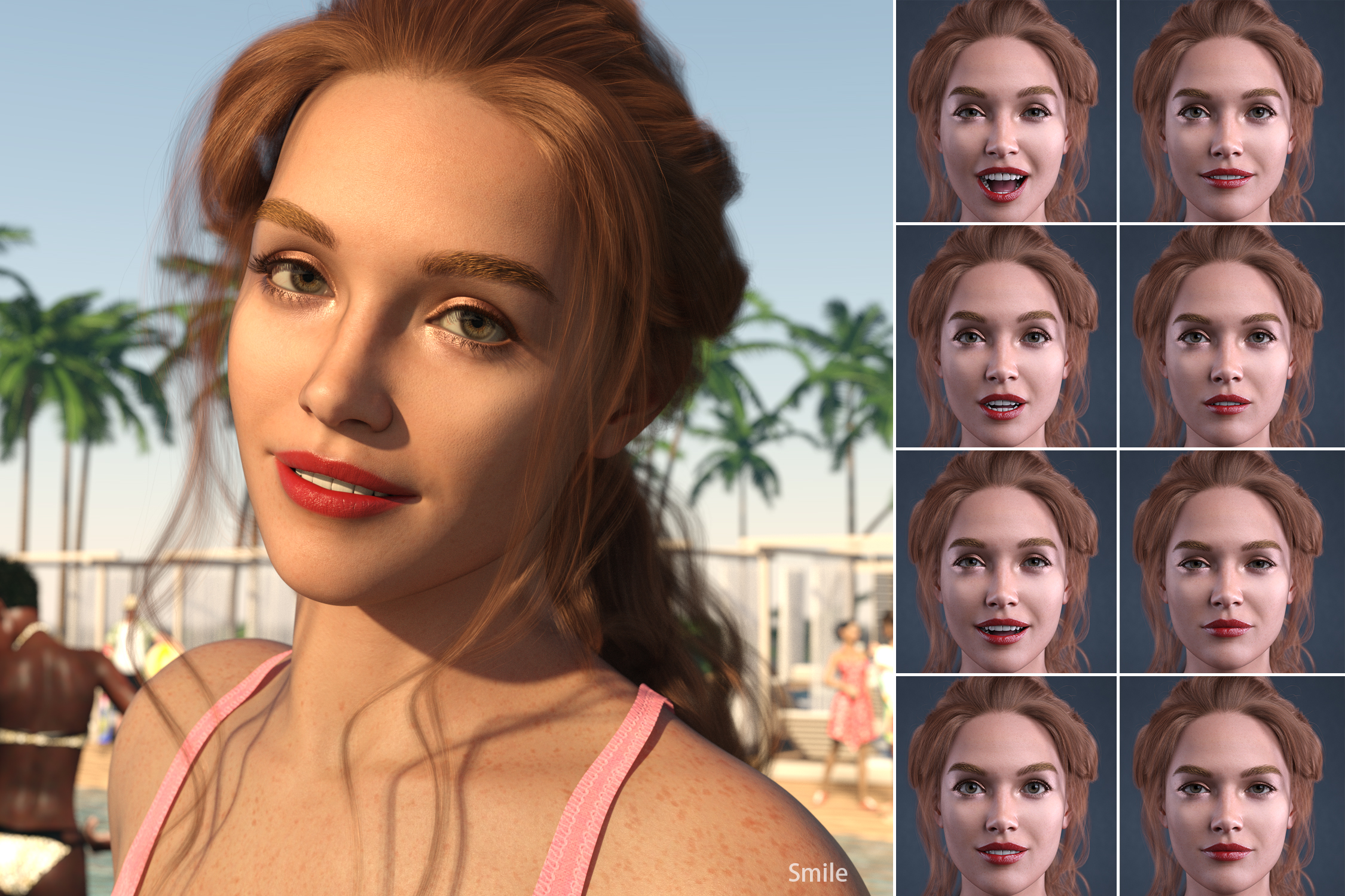 Subtle and Everyday Expressions For Victoria 9 | Daz 3D