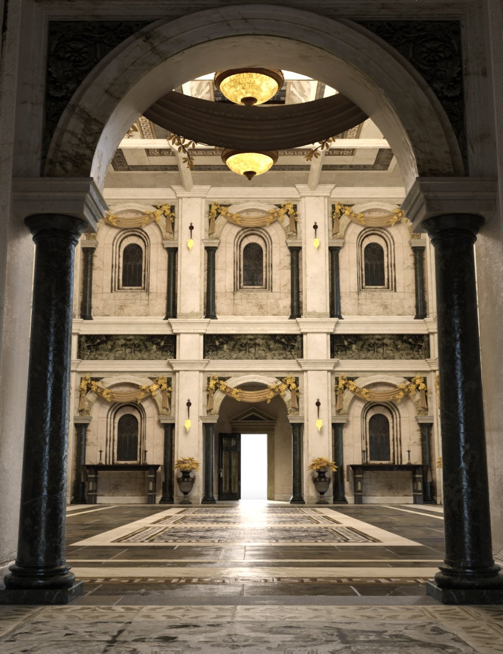 Borgia's Opulent Hall Texture Trifecta | Daz 3D