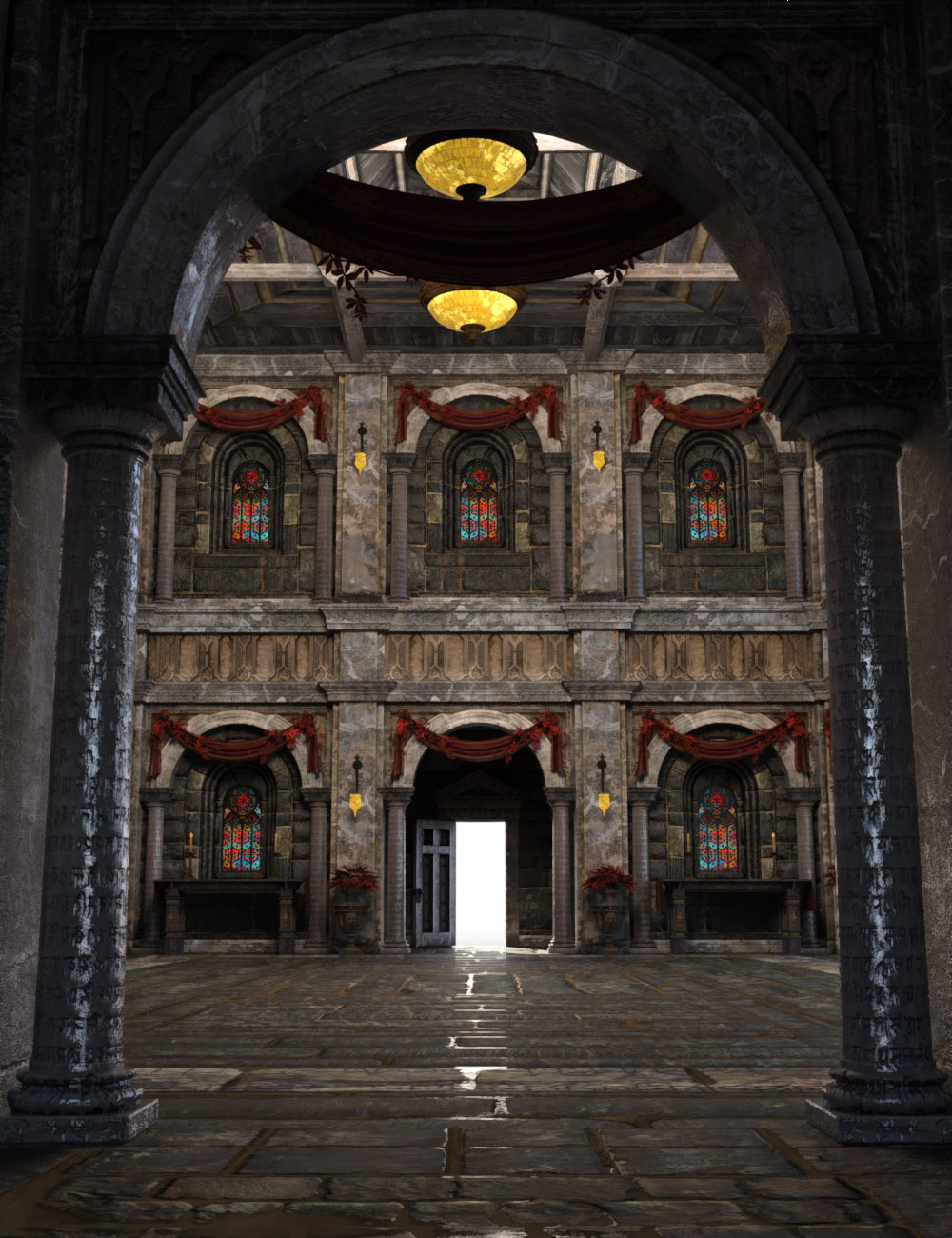 Borgia's Opulent Hall Texture Trifecta | Daz 3D