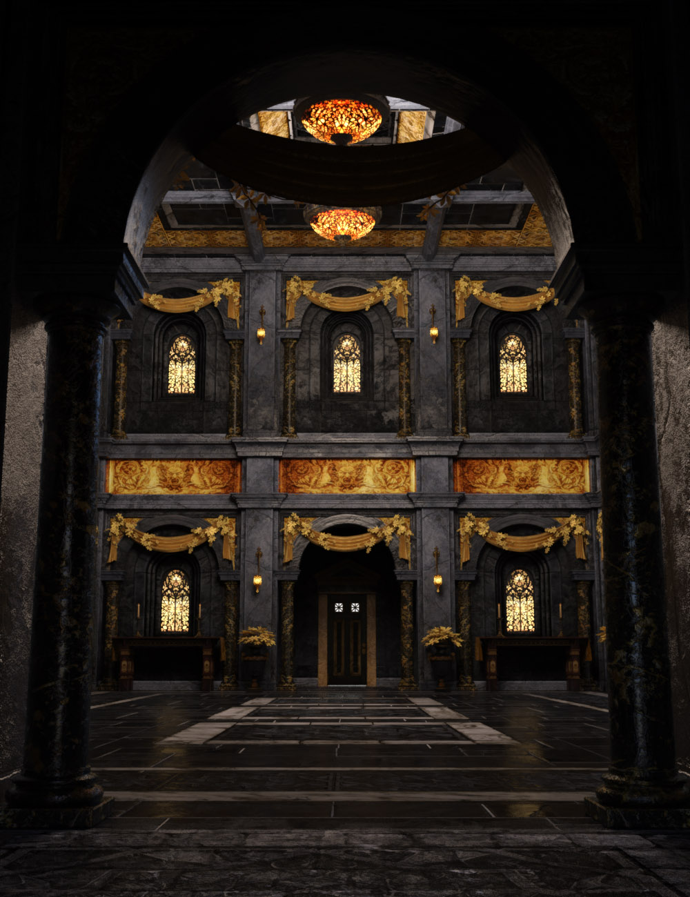 Borgia's Opulent Hall Texture Trifecta | Daz 3D