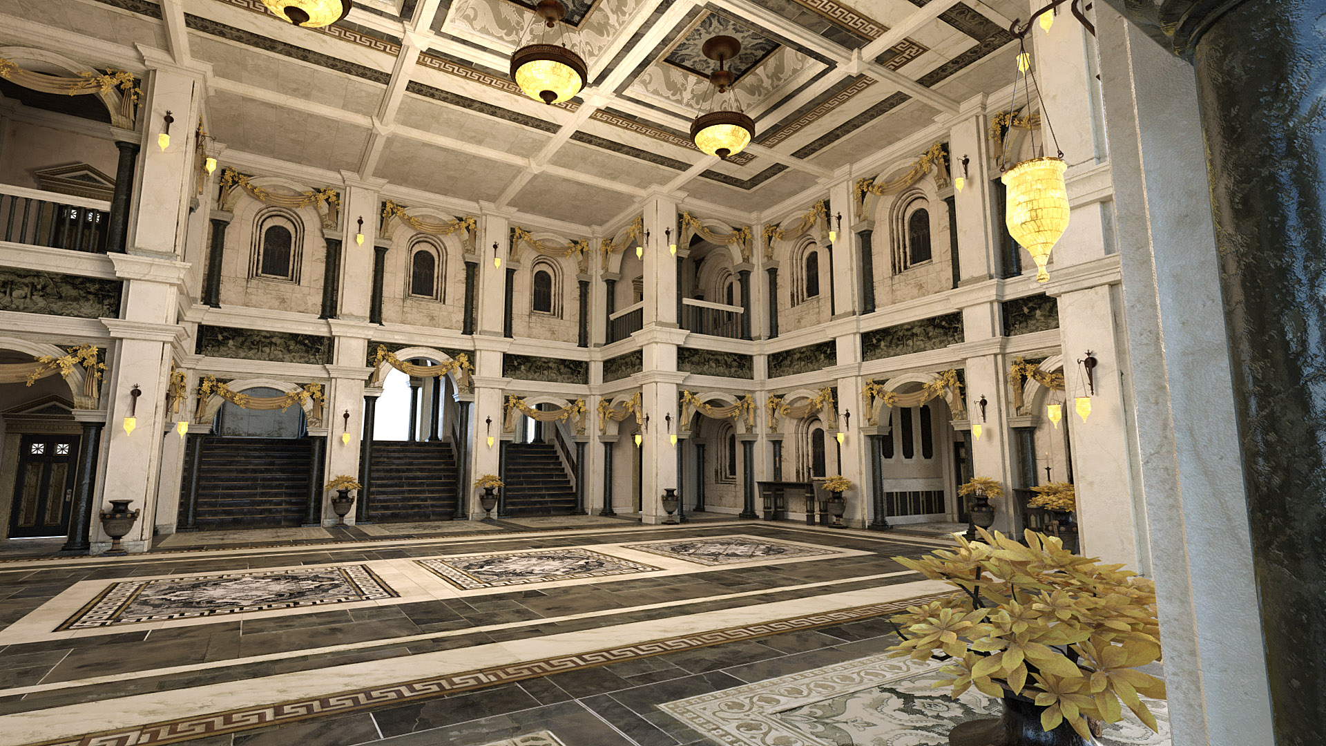 Borgia's Opulent Hall Texture Trifecta | Daz 3D