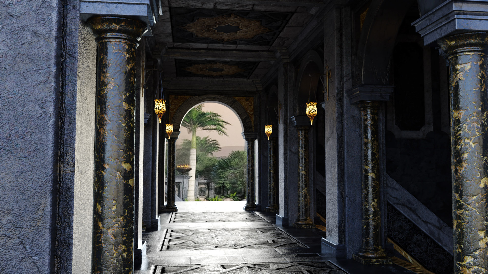 Borgia's Opulent Hall Texture Trifecta | Daz 3D