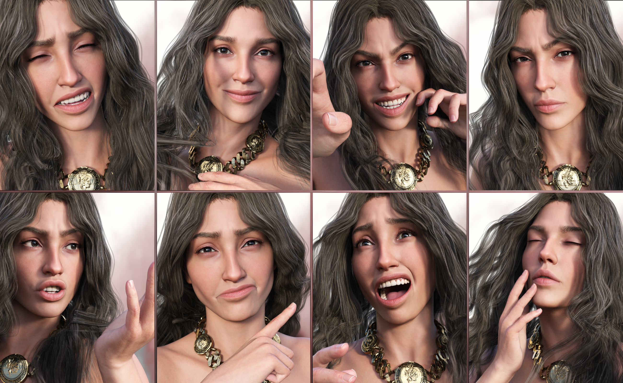 JW Brave Woman Expressions for Olympia 9 | Daz 3D