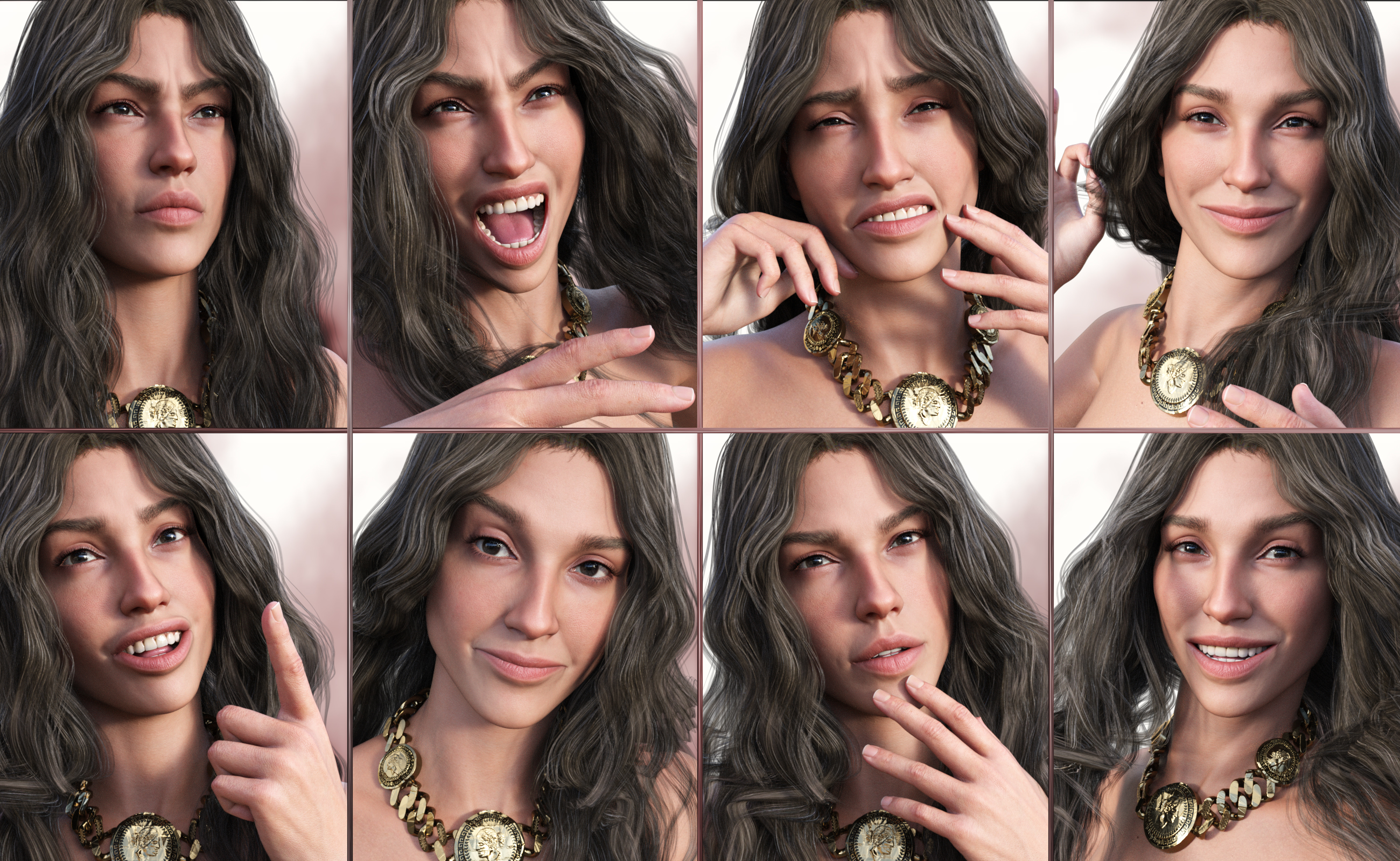JW Brave Woman Expressions for Olympia 9 | Daz 3D