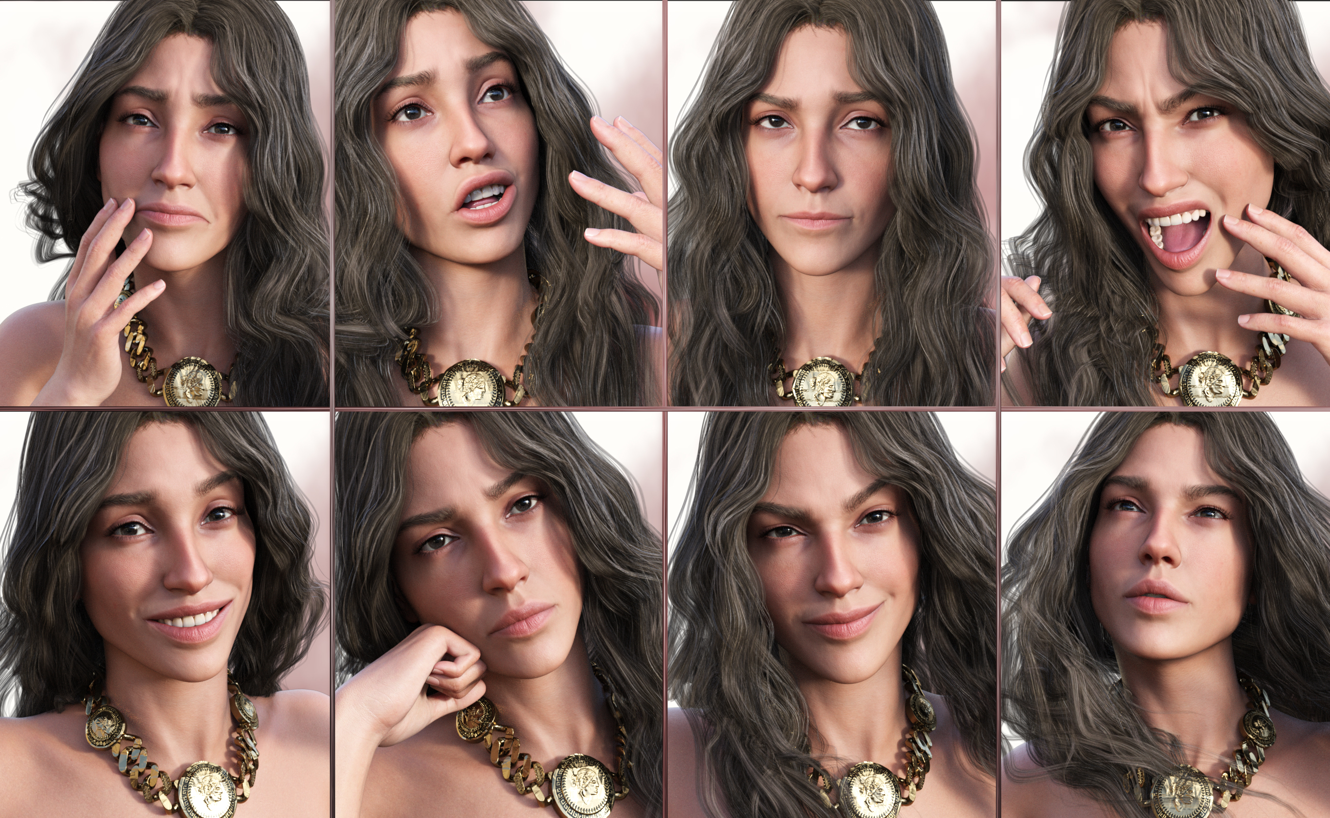 JW Brave Woman Expressions for Olympia 9 | Daz 3D