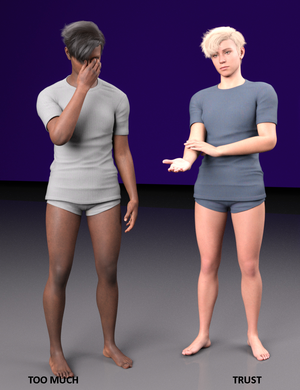 Defensive Body Poses for Genesis 9 | Daz 3D