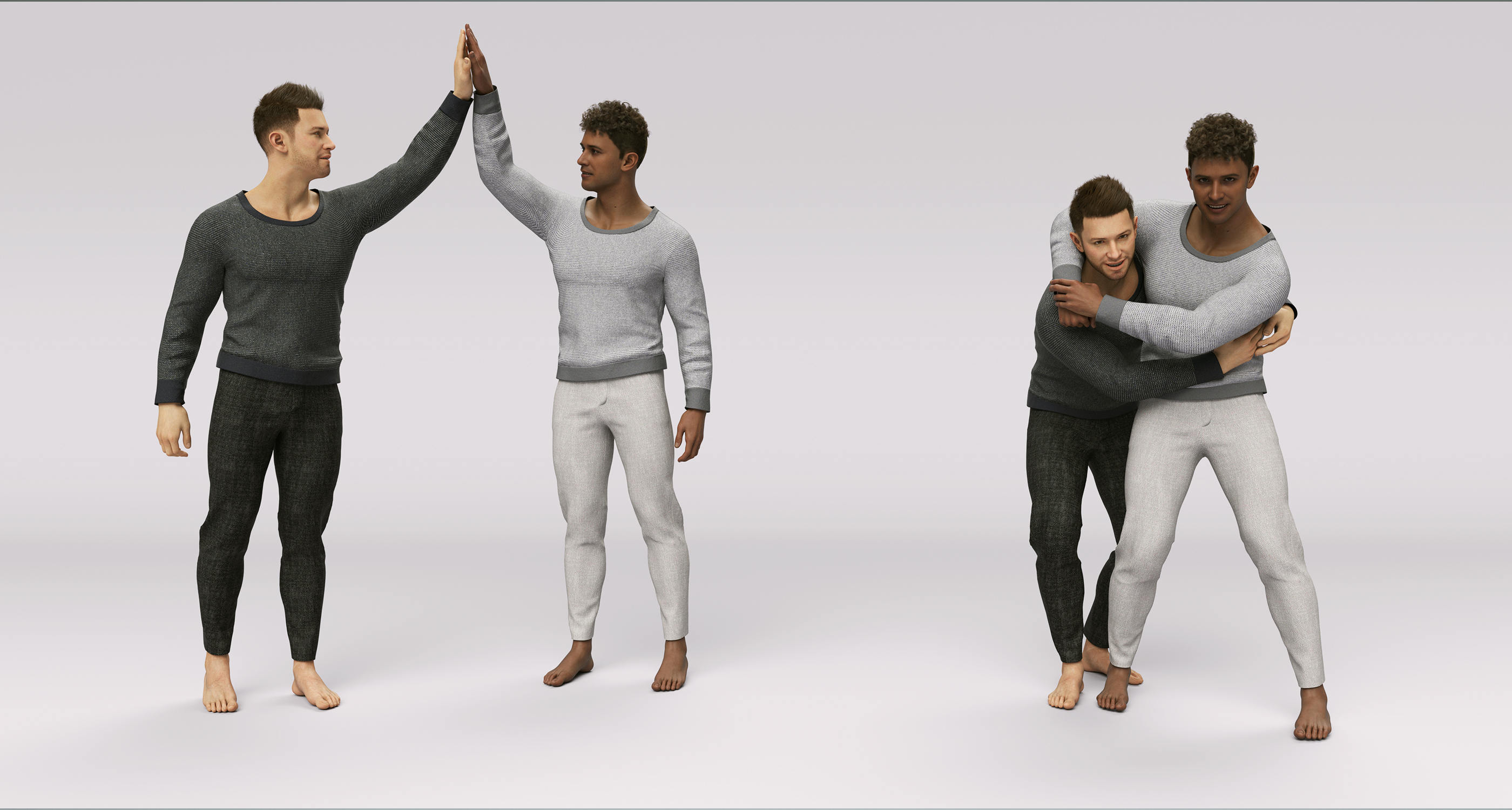 Best Mates Poses for Genesis 9 | Daz 3D