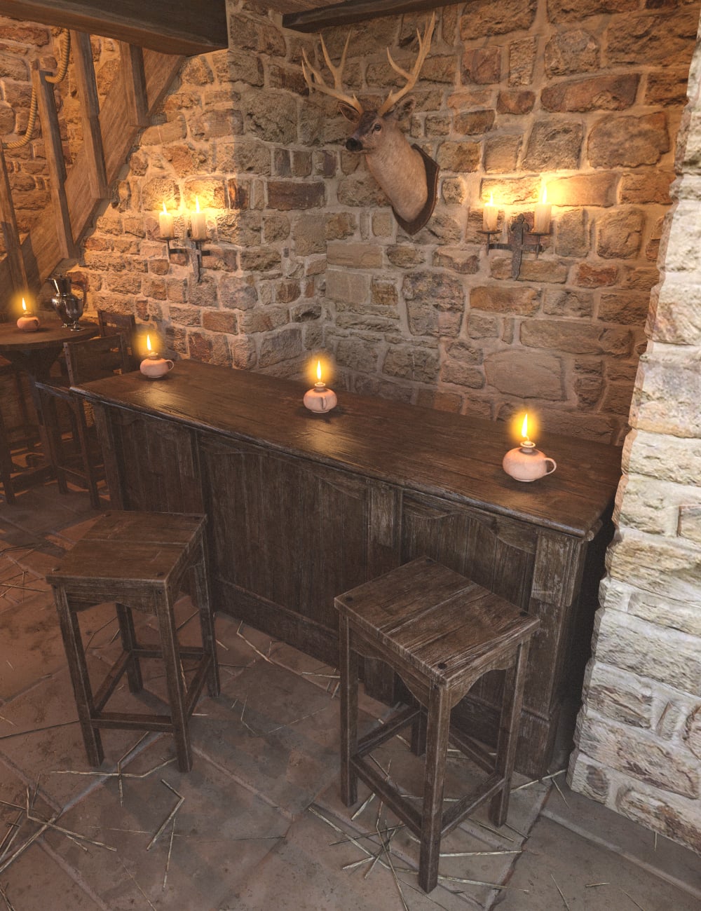 English Village Pub Props 1 | Daz 3D