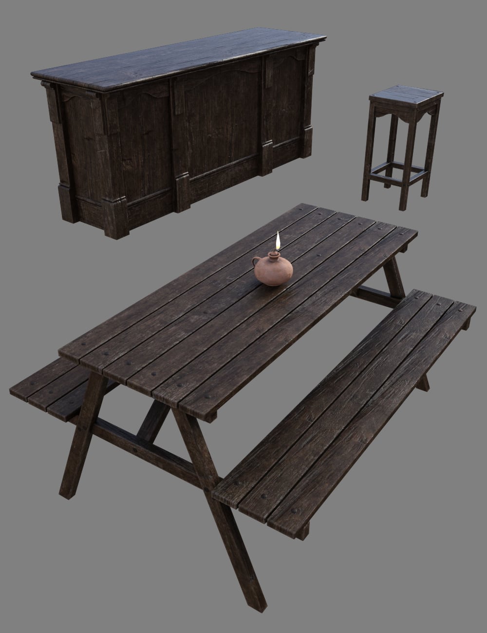 English Village Pub Props 1 | Daz 3D