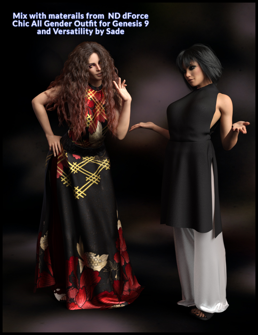 ND dForce Chic All Gender Outfit for Genesis 8.1 | Daz 3D