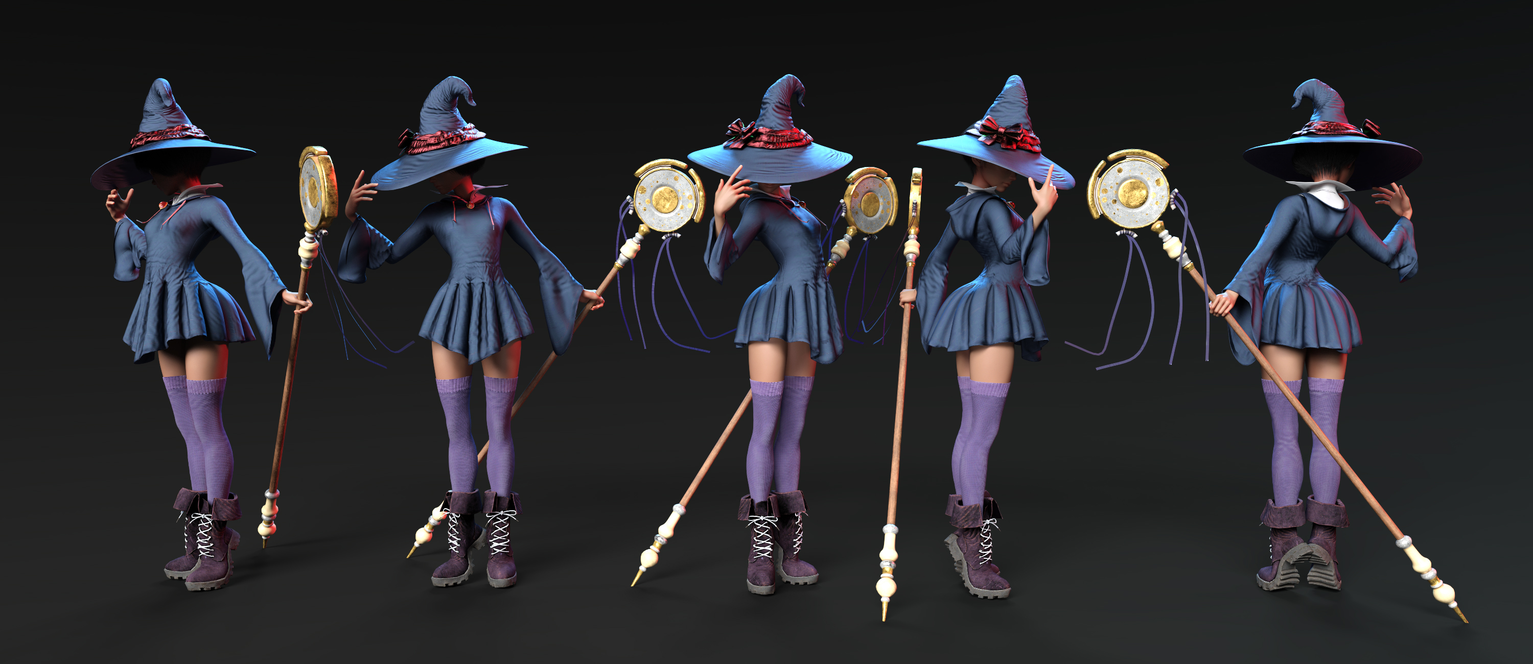 dForce Belladonna's Broomstick Brigade Novice Witch Outfit for Genesis ...