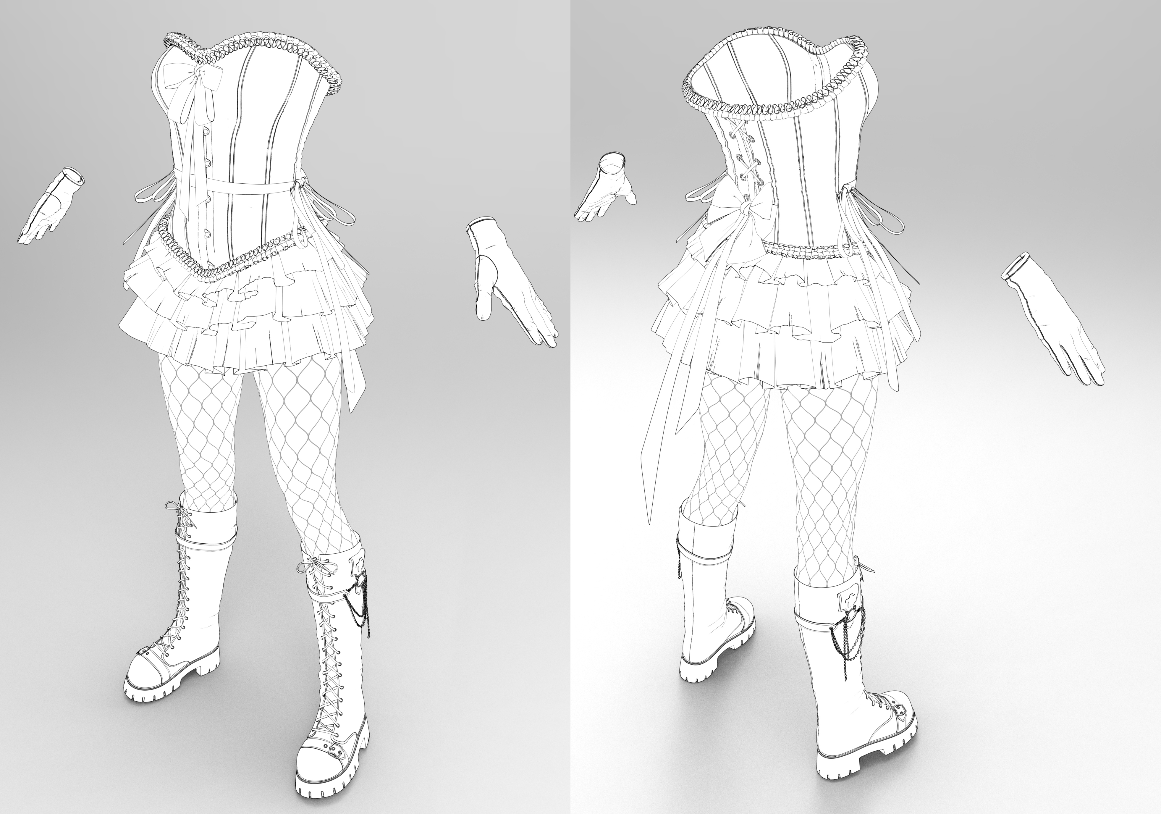 JF Idol Outfit with dForce for Genesis 9, 8.1, and 8 Females | Daz 3D
