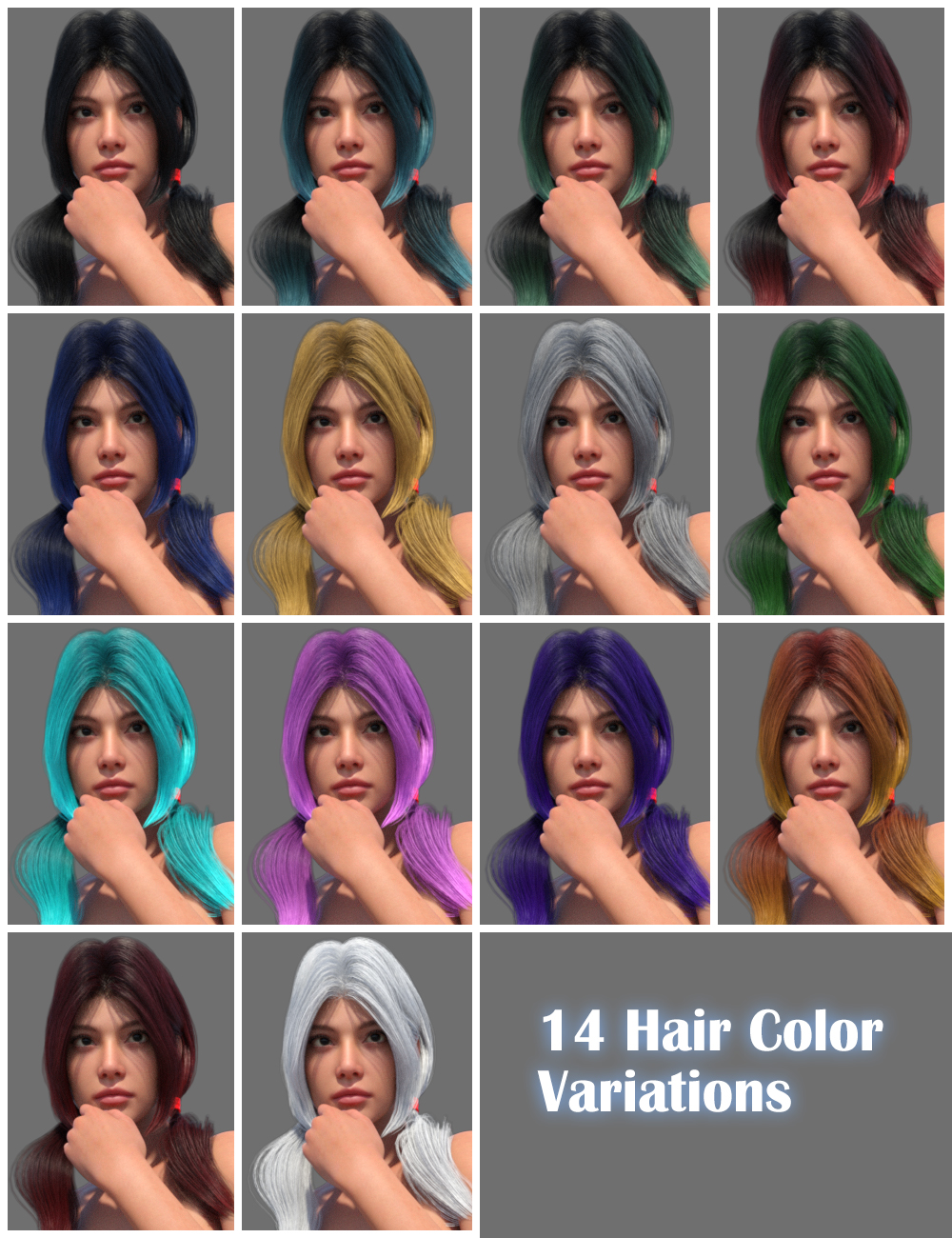 JL Hair - Ivy Hair for Genesis 9 | Daz 3D