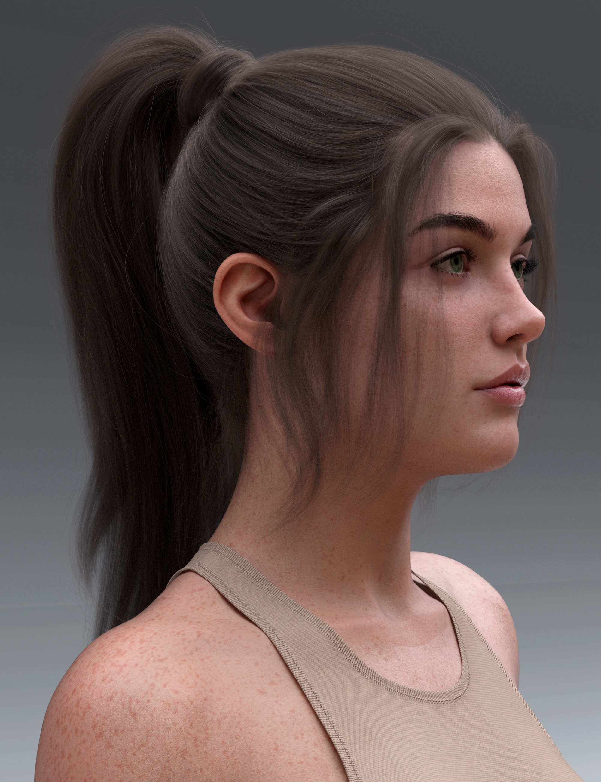 4in1 Sporty Ponytails for Genesis 9 | Daz 3D