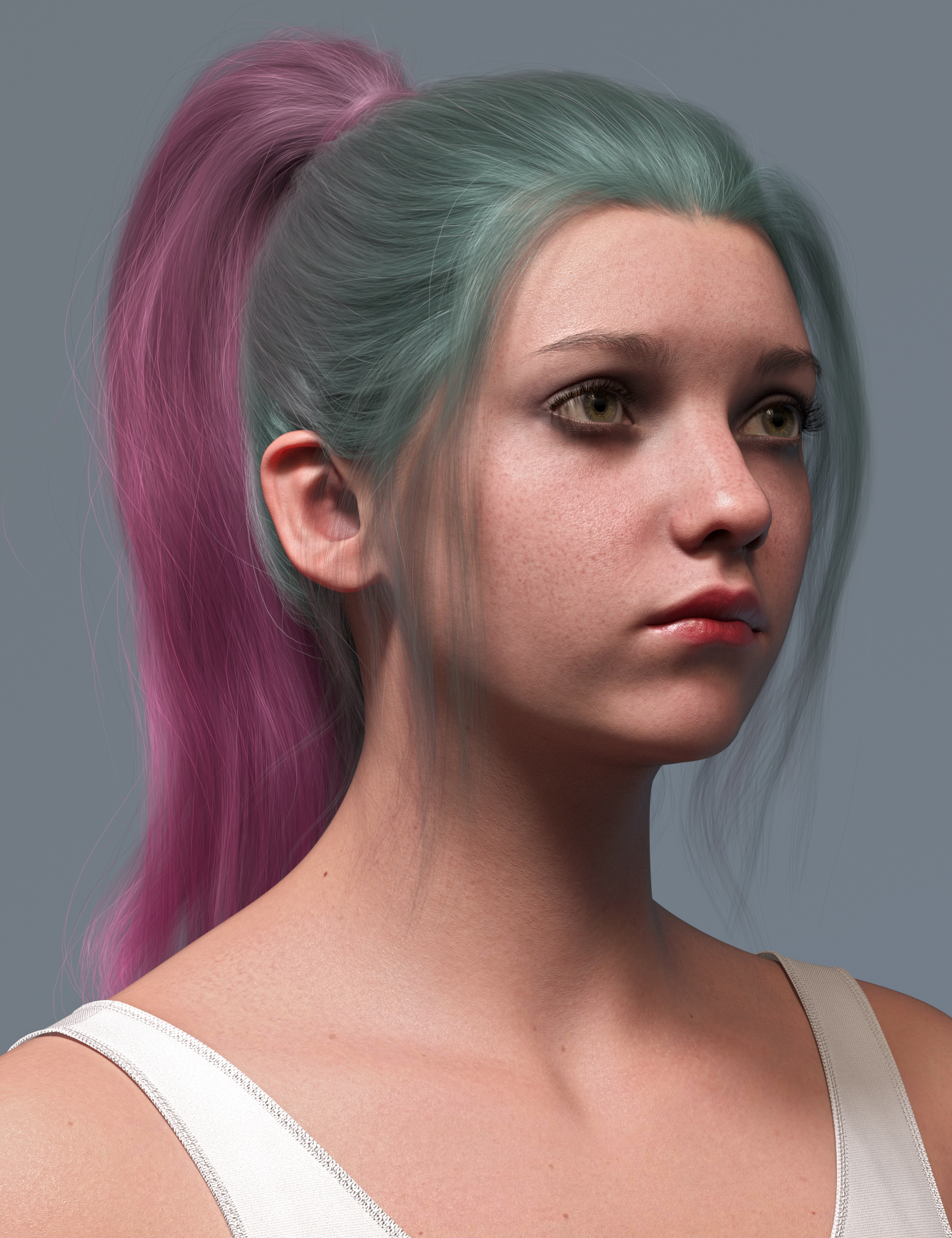 4in1 Sporty Ponytails Color Expansion | Daz 3D