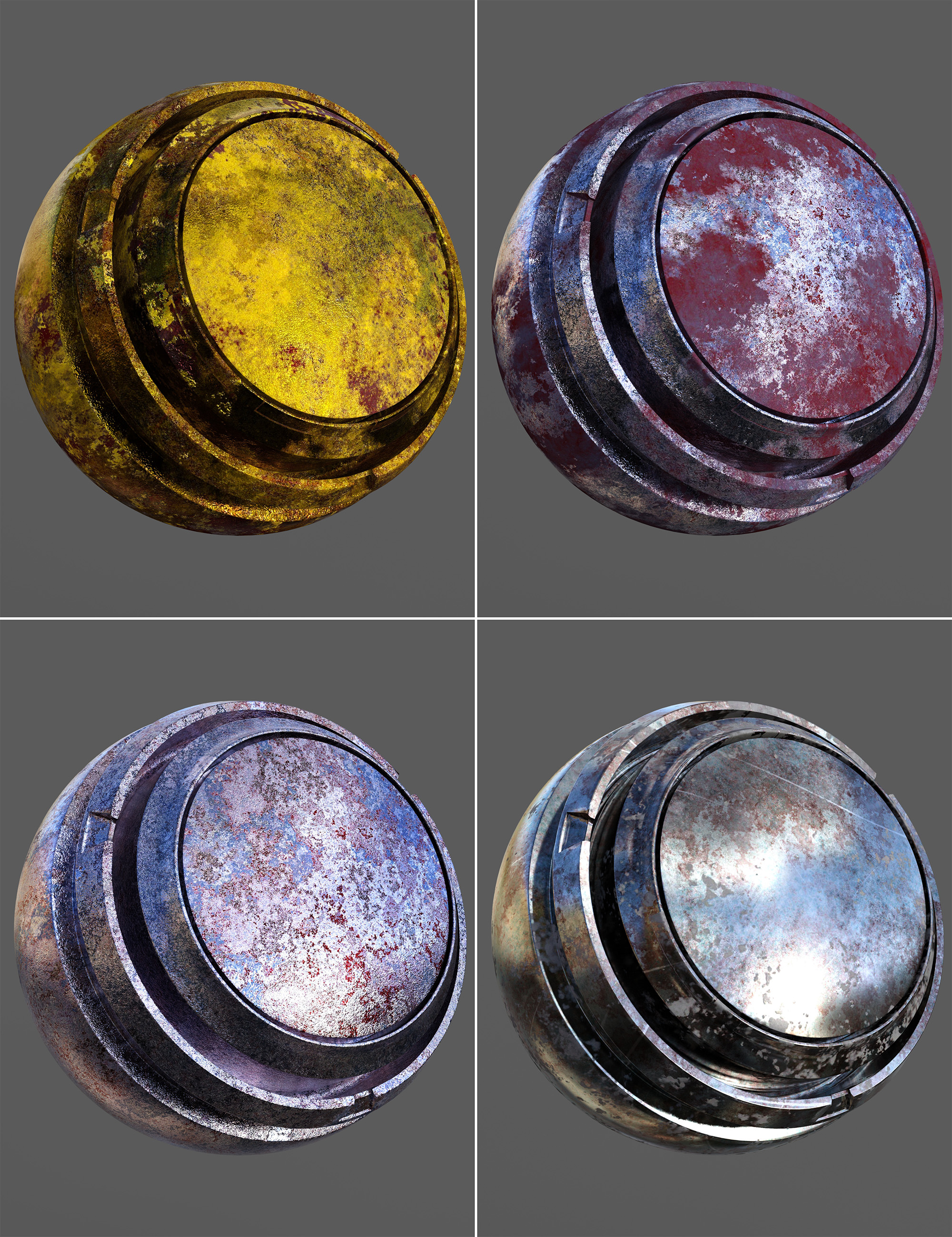 Rusted Metal Iray Shaders - Merchant Resource | Daz 3D