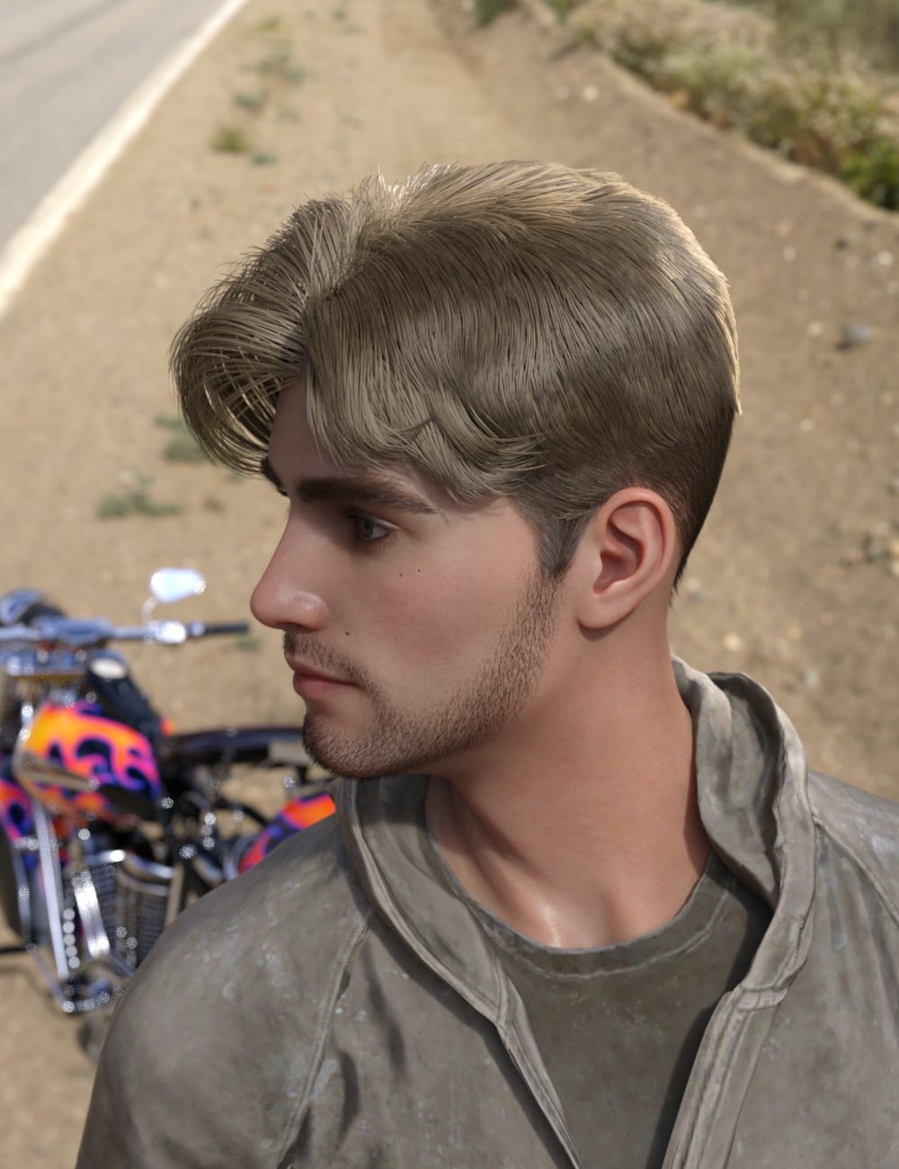 Lee Roy dForce Bowl Hair For Genesis 9 and 8 Male | Daz 3D