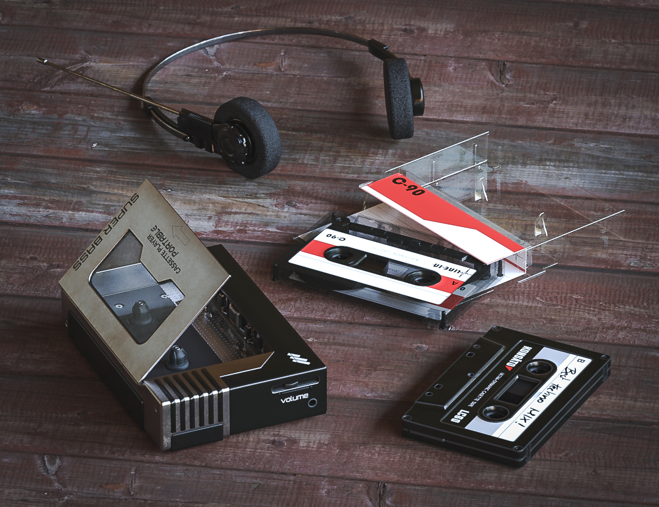 OR3D 90's Portable Tape Player | Daz 3D