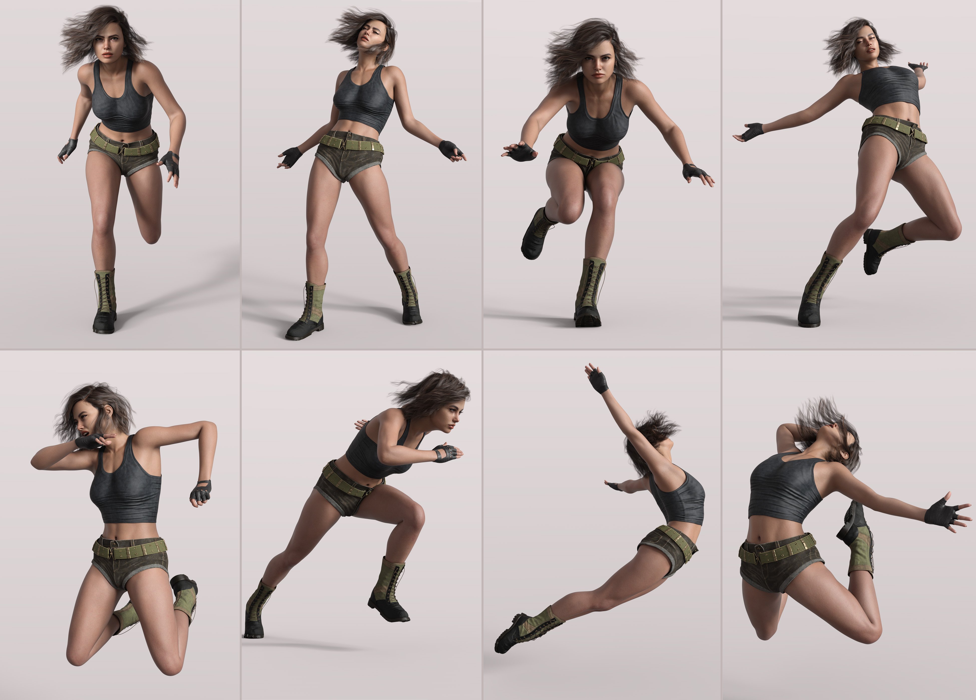 Z Dynamic Action Pose Mega Set for Genesis 9 and 8 Female | Daz 3D