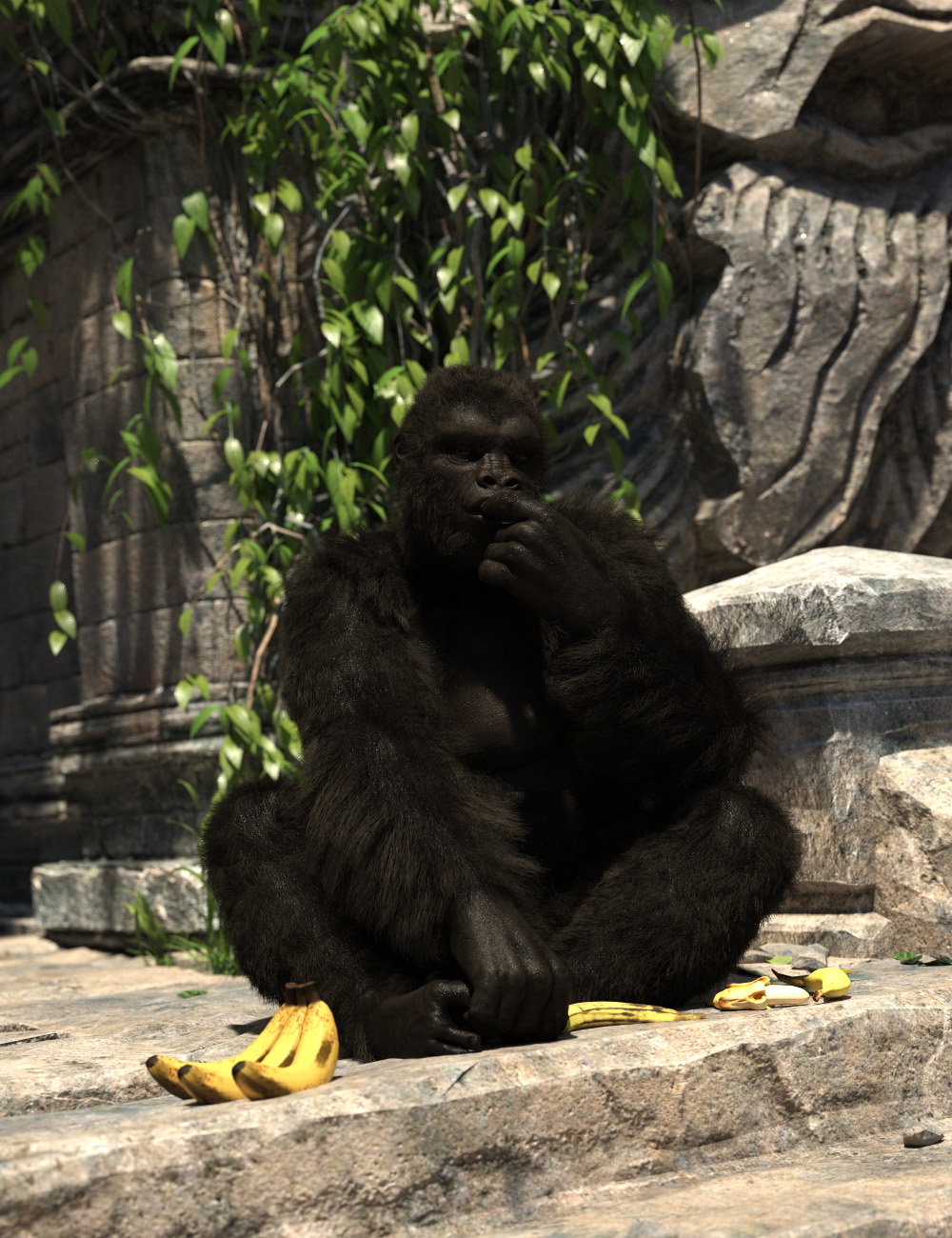 IGD Aping Around Poses for Ape World Gorilla for Genesis 9 | Daz 3D