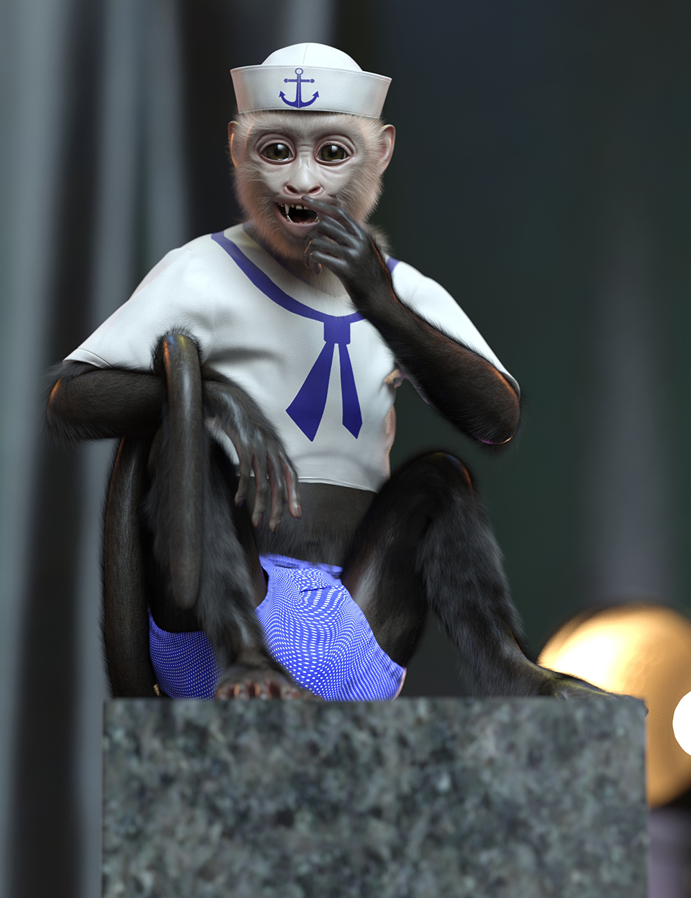 Monkey Business Hierarchical Poses for Chocos The Monkey | Daz 3D