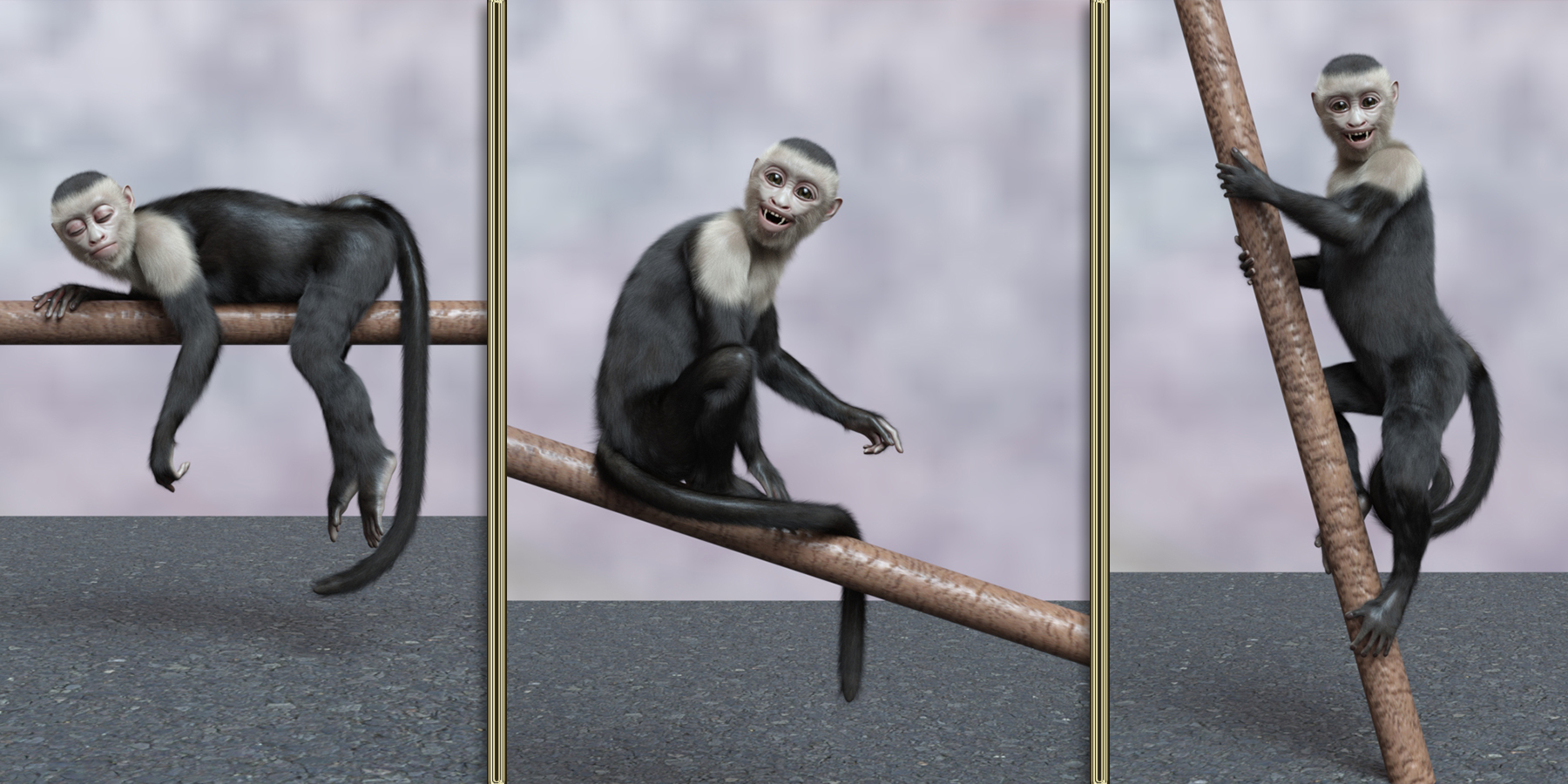 Monkey Business Hierarchical Poses for Chocos The Monkey | Daz 3D