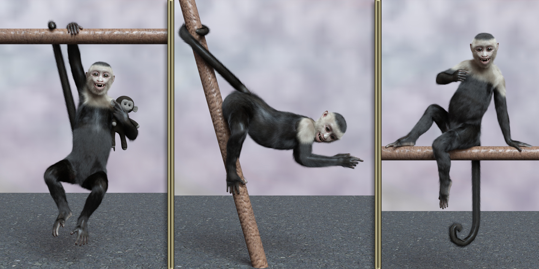 Monkey Business Hierarchical Poses for Chocos The Monkey | Daz 3D