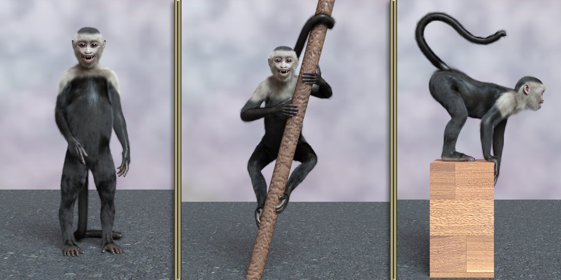 Monkey Business Hierarchical Poses for Chocos The Monkey | Daz 3D