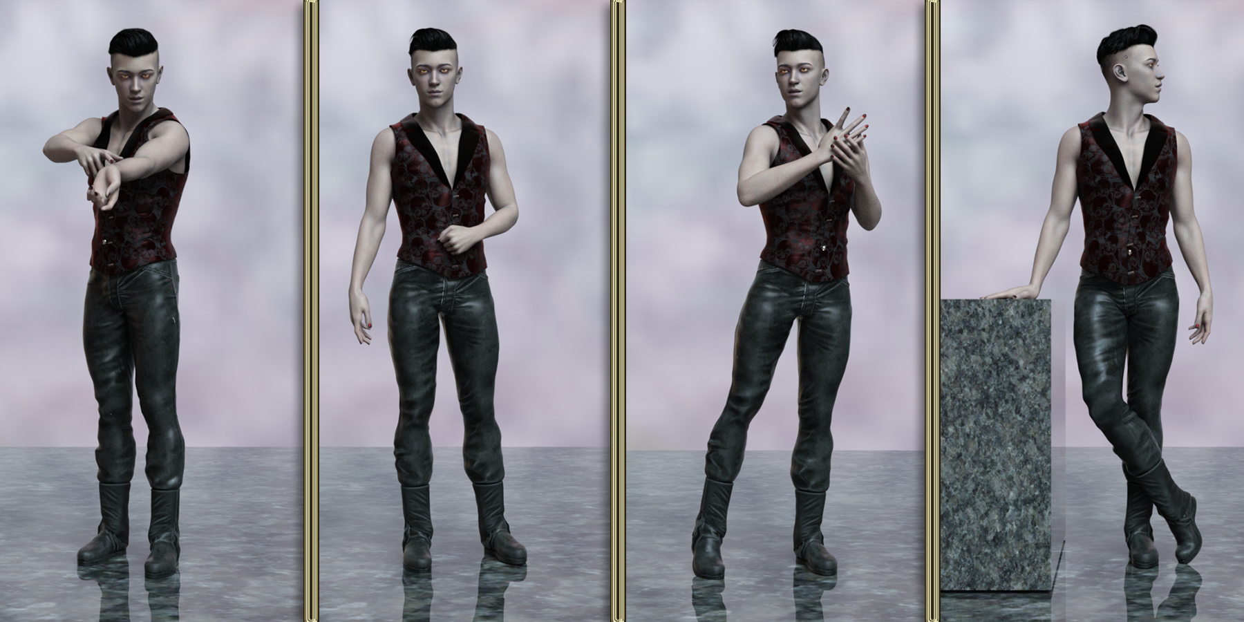 Night Lord Poses for Akhane Human and Vampire | Daz 3D