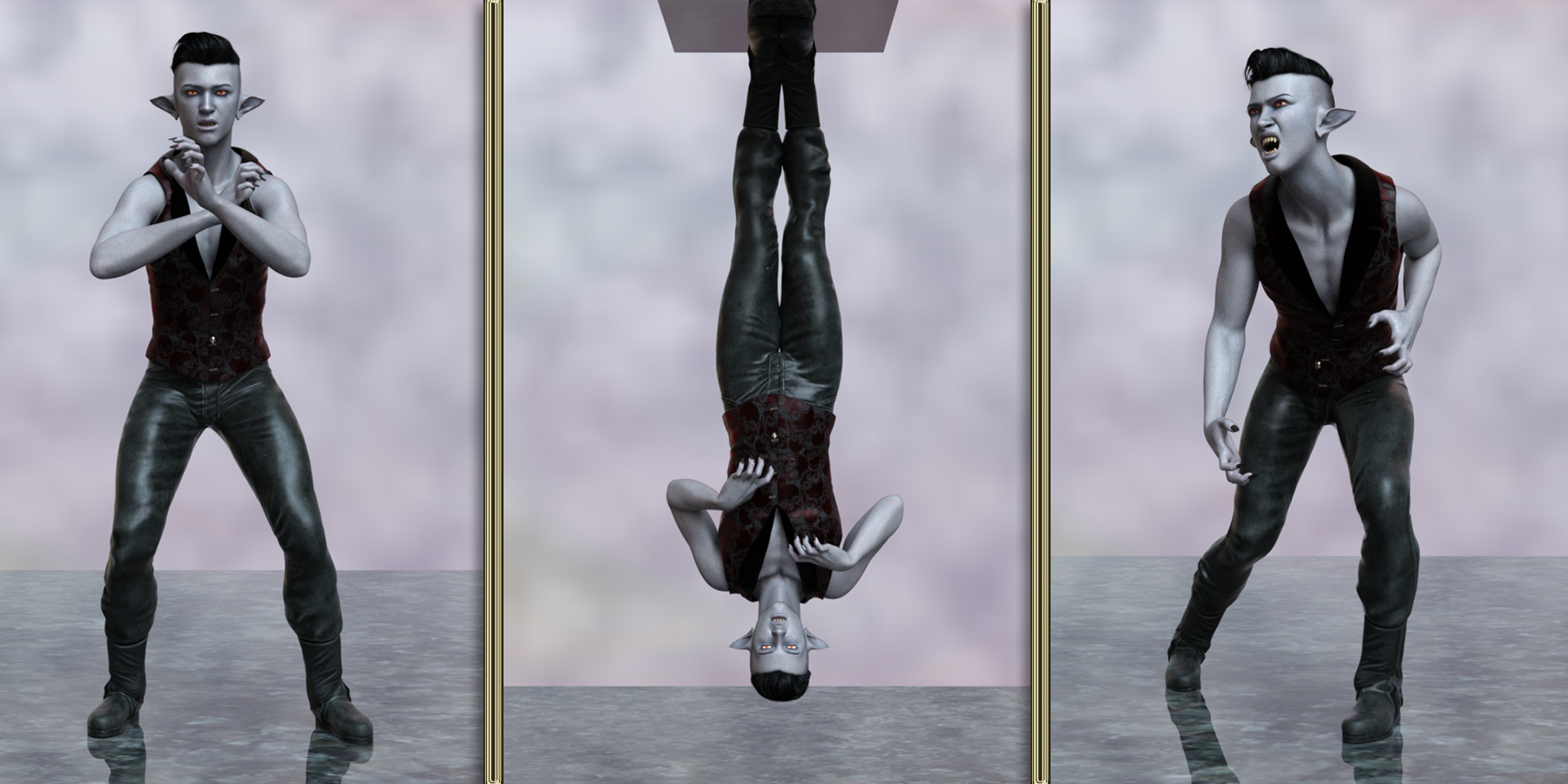 Night Lord Poses for Akhane Human and Vampire | Daz 3D