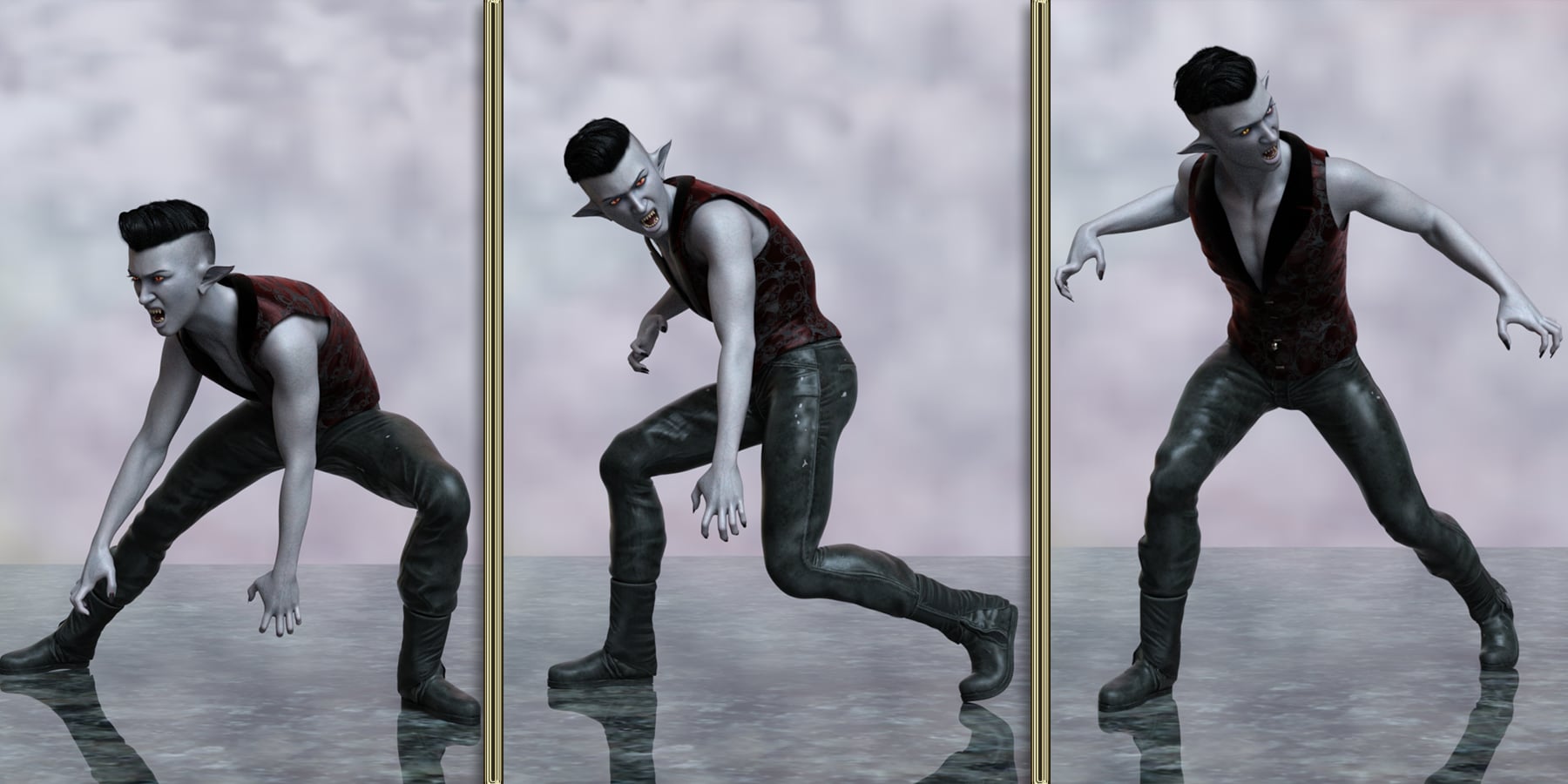 Night Lord Poses for Akhane Human and Vampire | Daz 3D