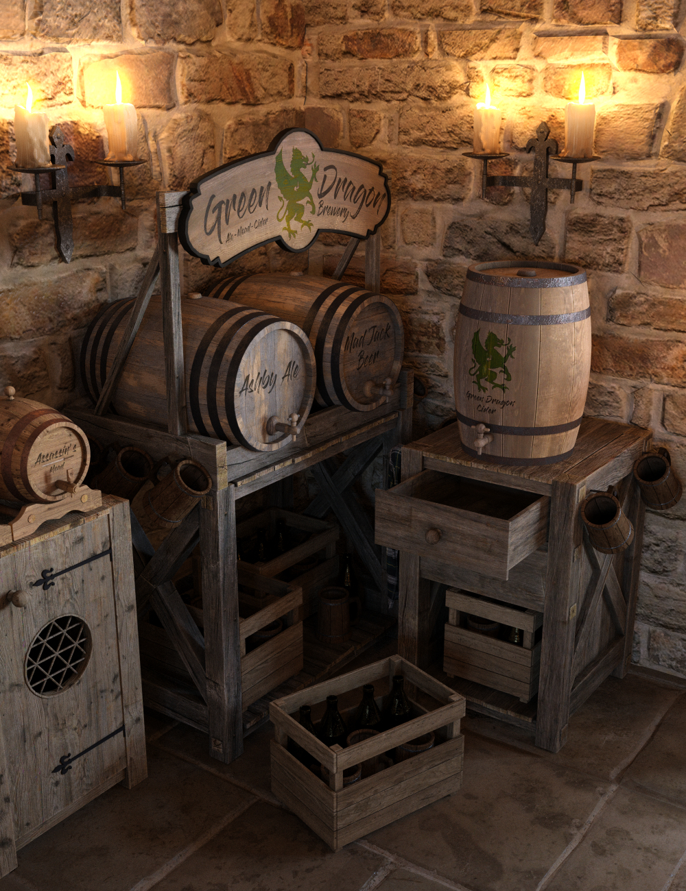 English Village Pub Props 2 | Daz 3D