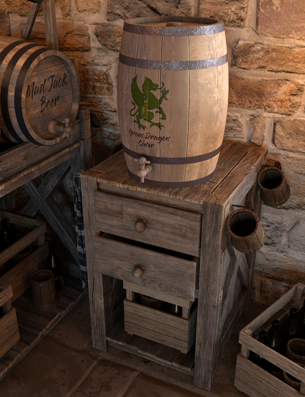 English Village Pub Props 2 | Daz 3D