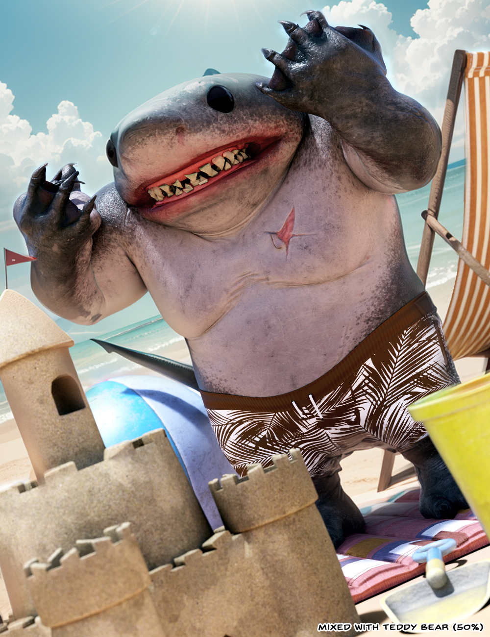 Jawsome Quickstrike HD Shark for Genesis 9 | Daz 3D