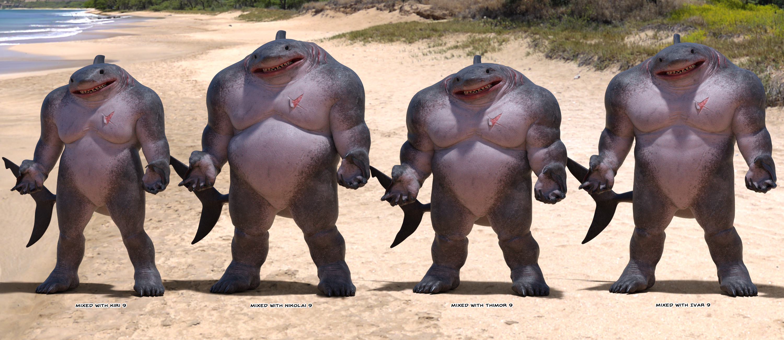 Jawsome Quickstrike HD Shark for Genesis 9 | Daz 3D