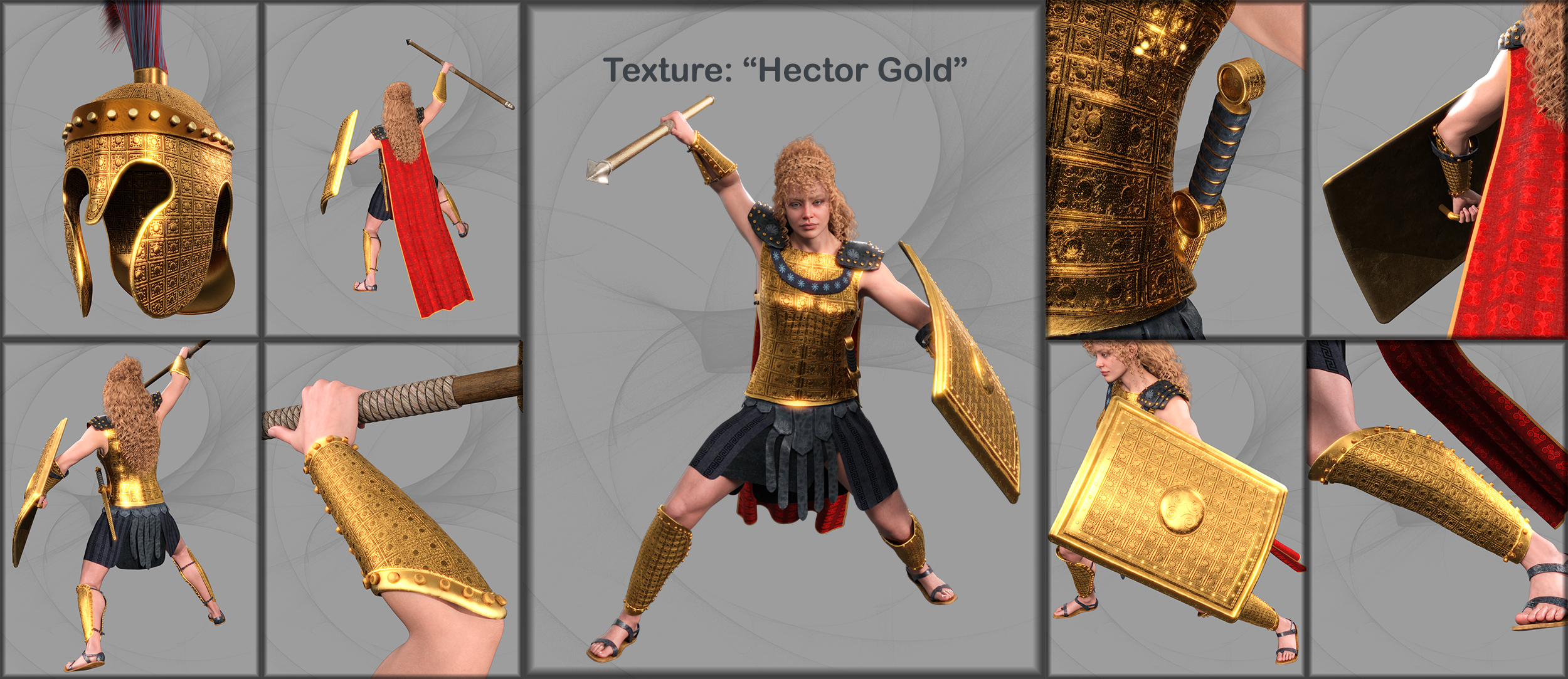 MD Trojans Armor Textures | Daz 3D