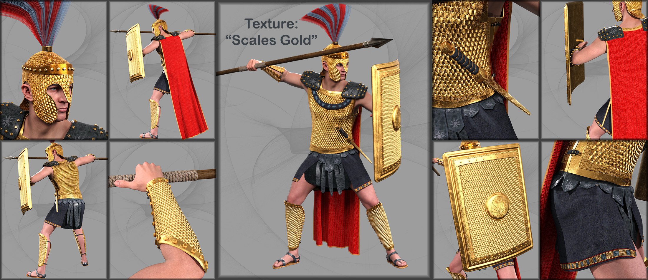 MD Trojans Armor Textures | Daz 3D