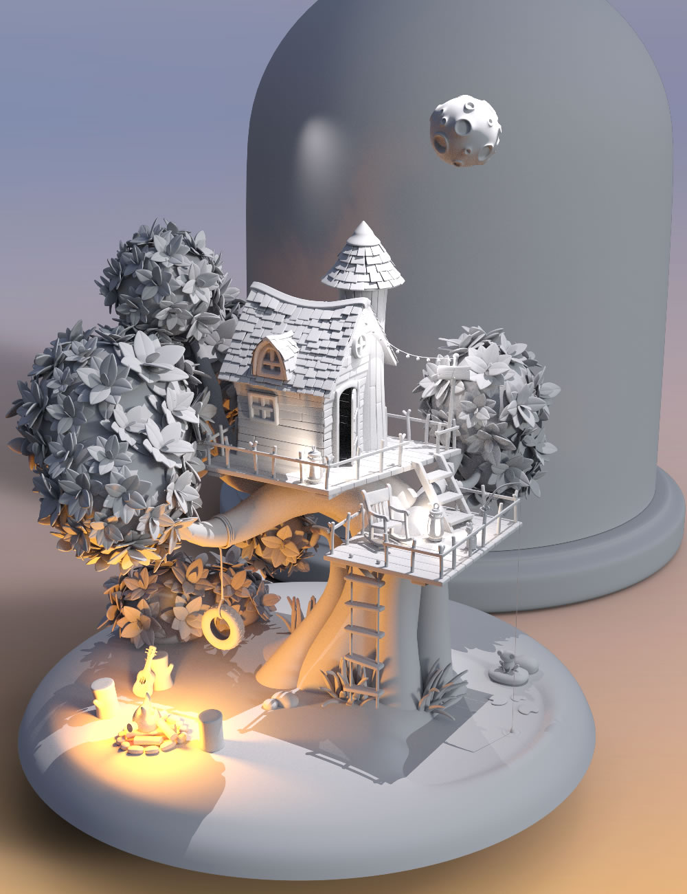 Display Dome Treehouse | Daz 3D